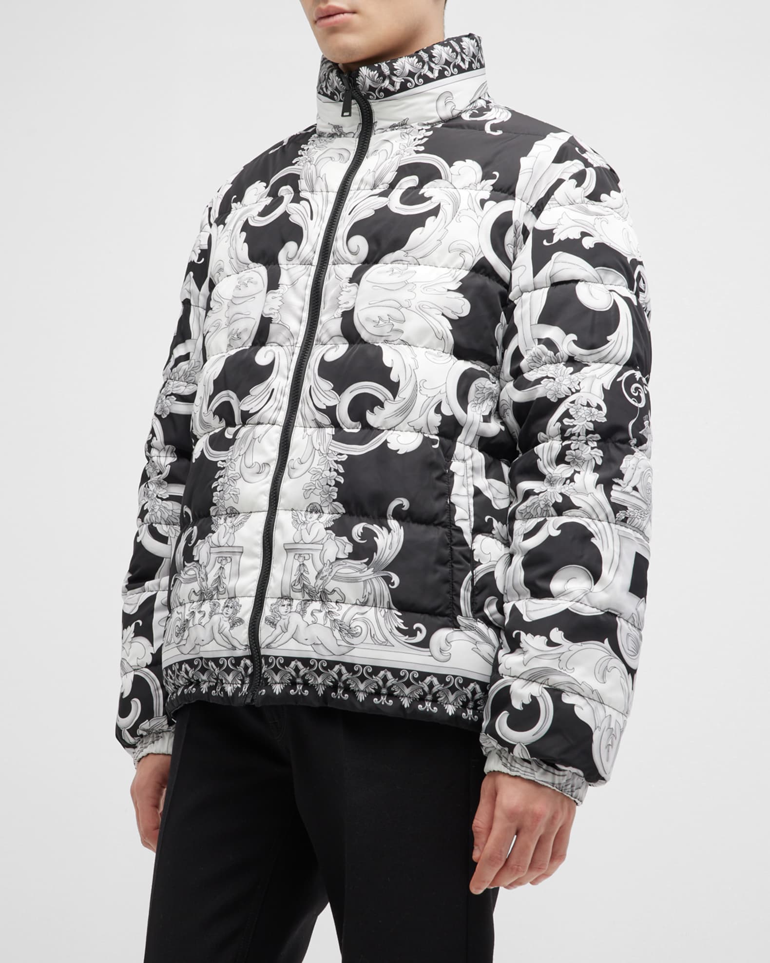 Versace Men's Barocco Puffer Jacket | Neiman Marcus