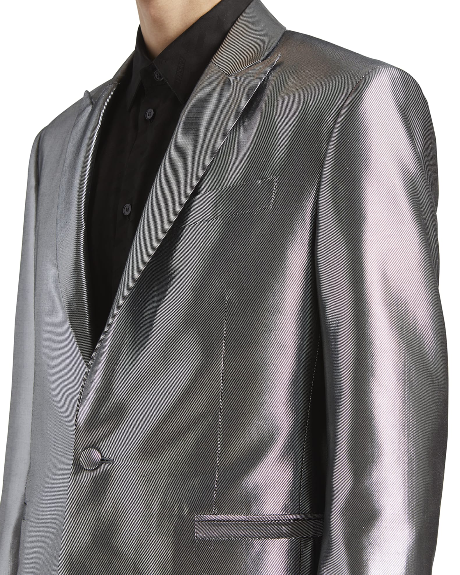Versace Men's Metallic Tuxedo Jacket | Neiman Marcus