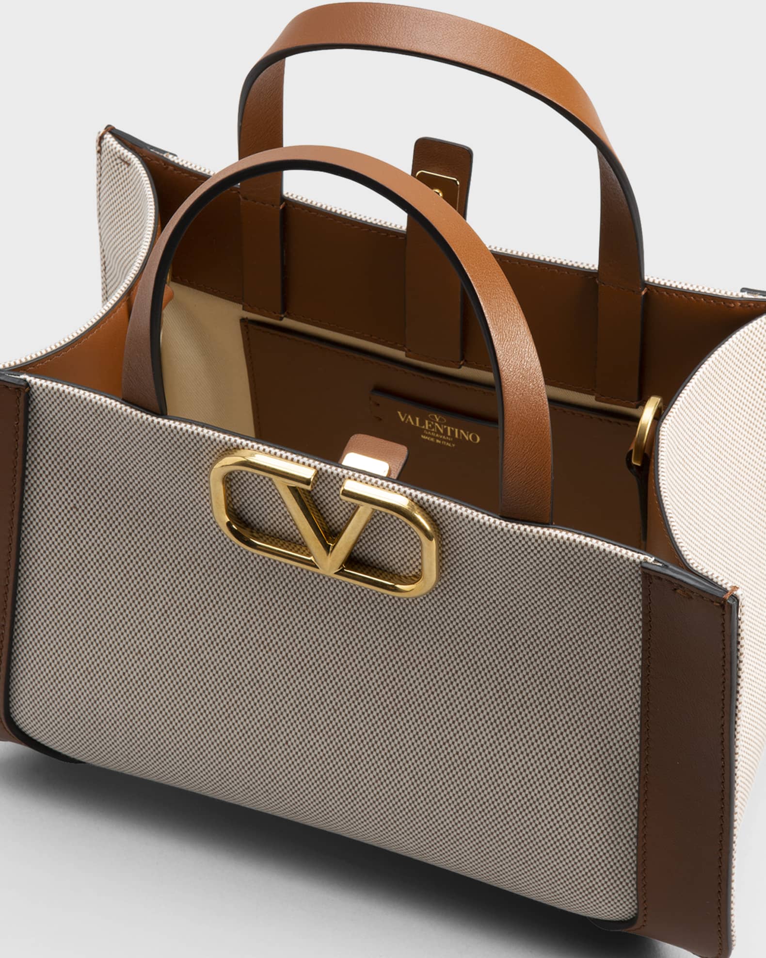 Valentino Garavani VLOGO Signature Small Canvas Tote Bag | Neiman Marcus