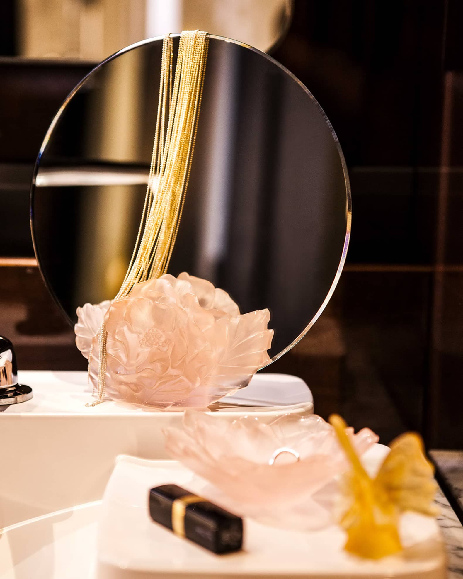 Daum Camelia Rose Table Mirror | Neiman Marcus