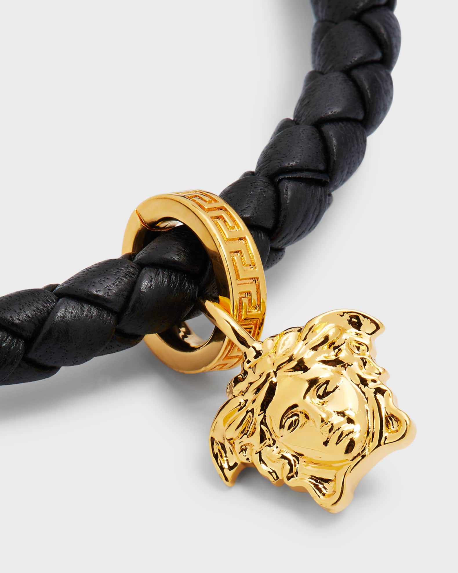 Versace Medusa Leather Bracelet | Neiman Marcus