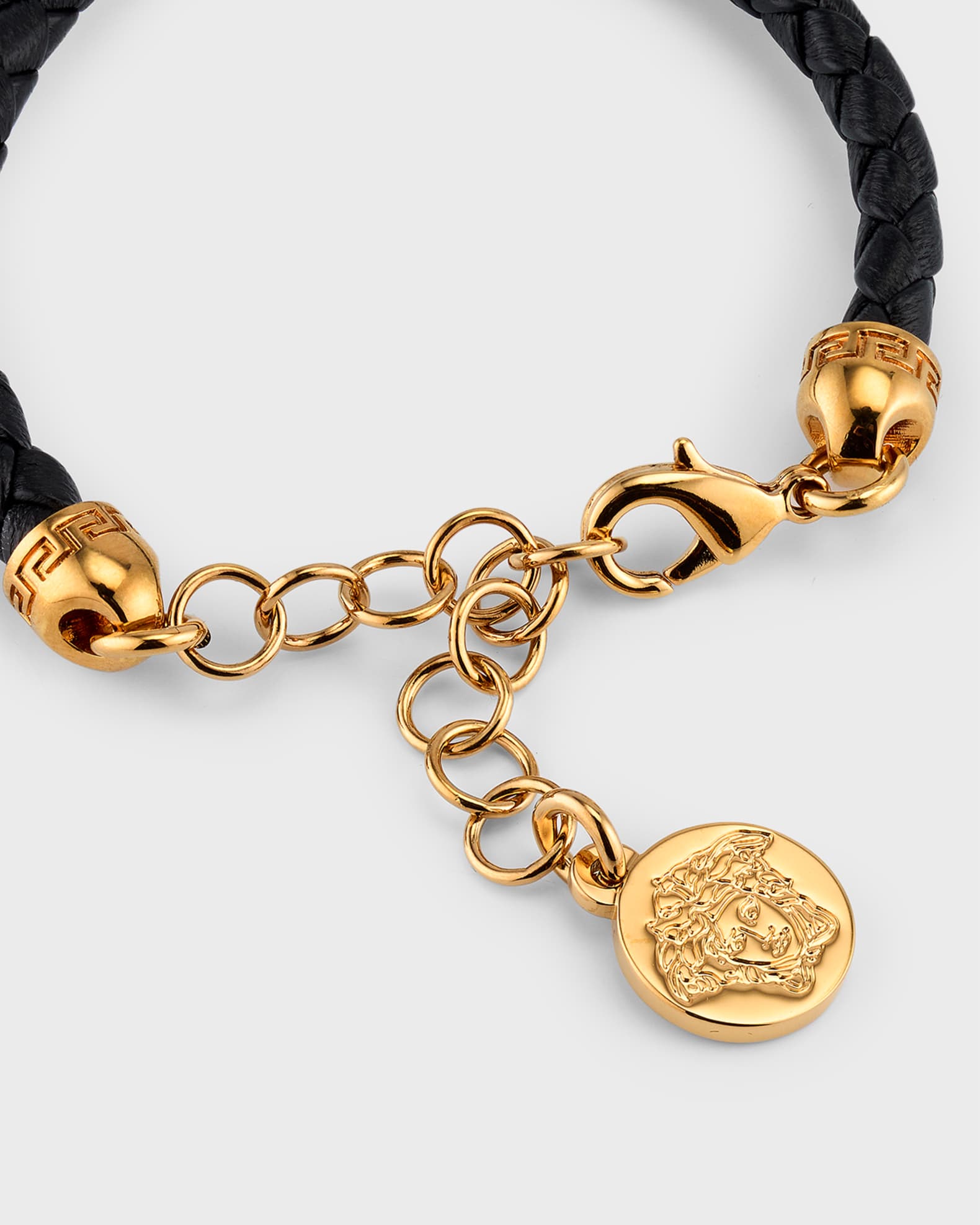 Versace Medusa Leather Bracelet | Neiman Marcus