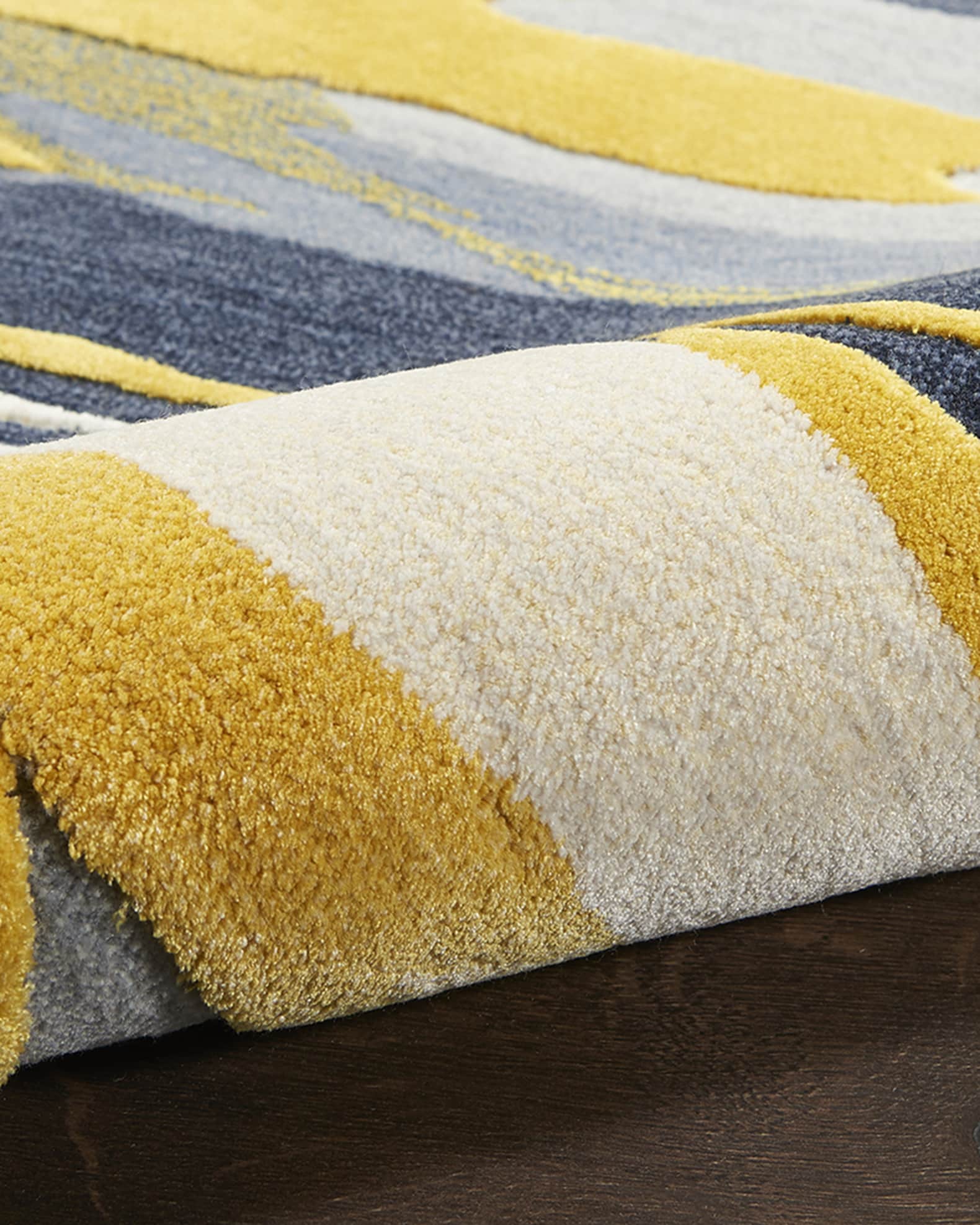 Abstract Gold Hand-Tufted Rug | Neiman Marcus