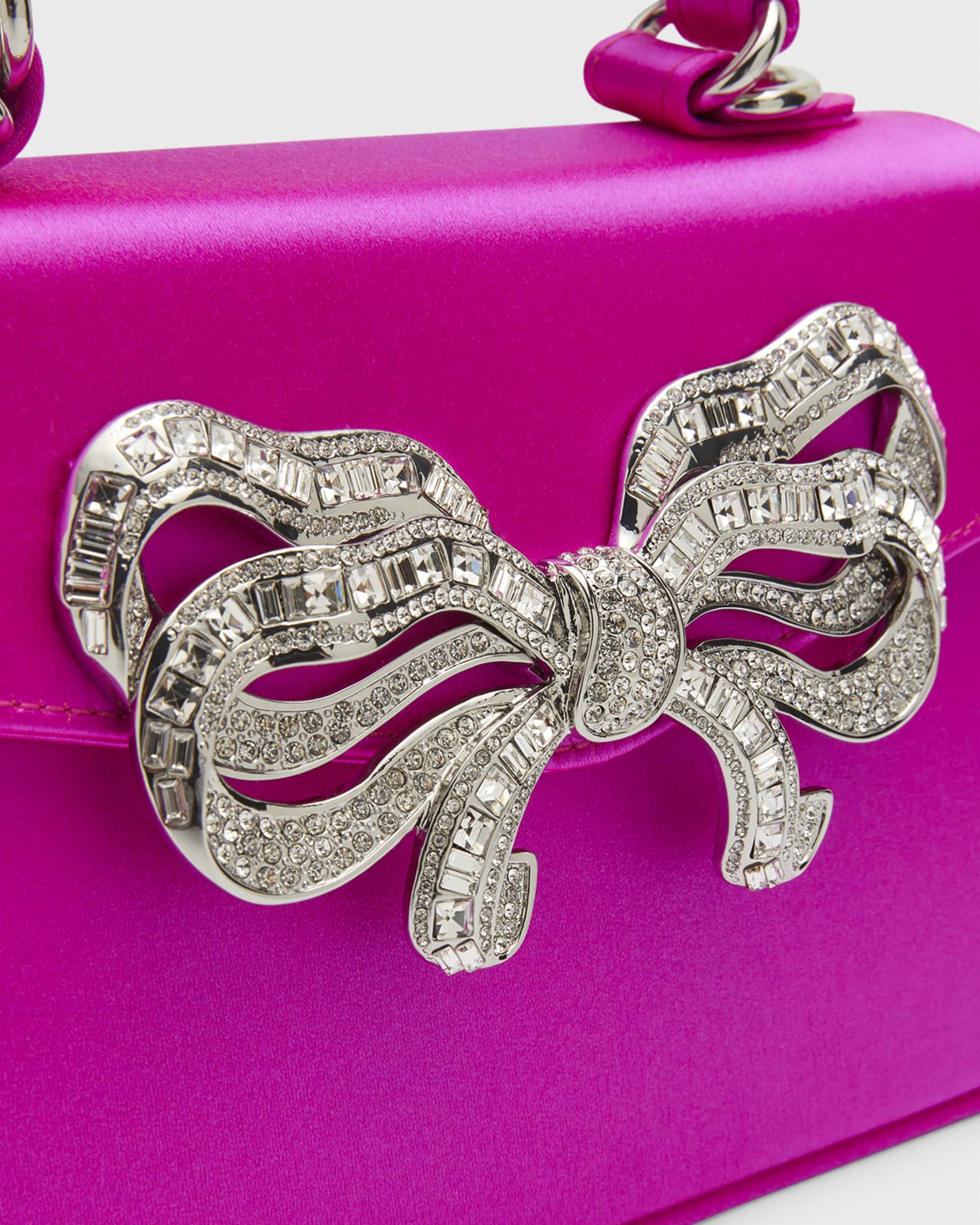 Judith Leiber Couture Bow Satin Top-Handle Bag | Neiman Marcus