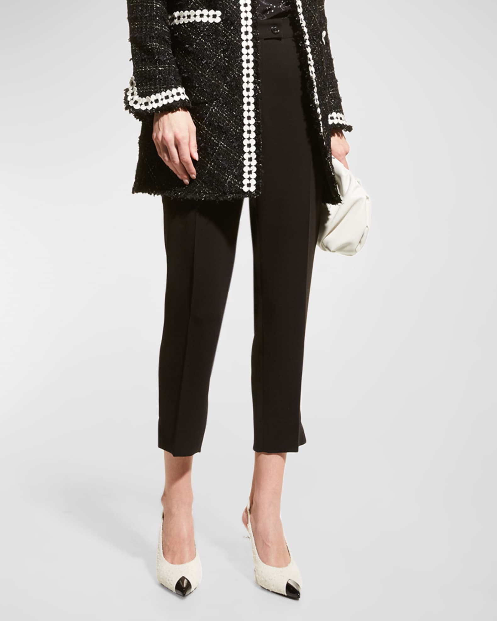 Maison Common Travel Safe Straight-Leg Crop Pants | Neiman Marcus