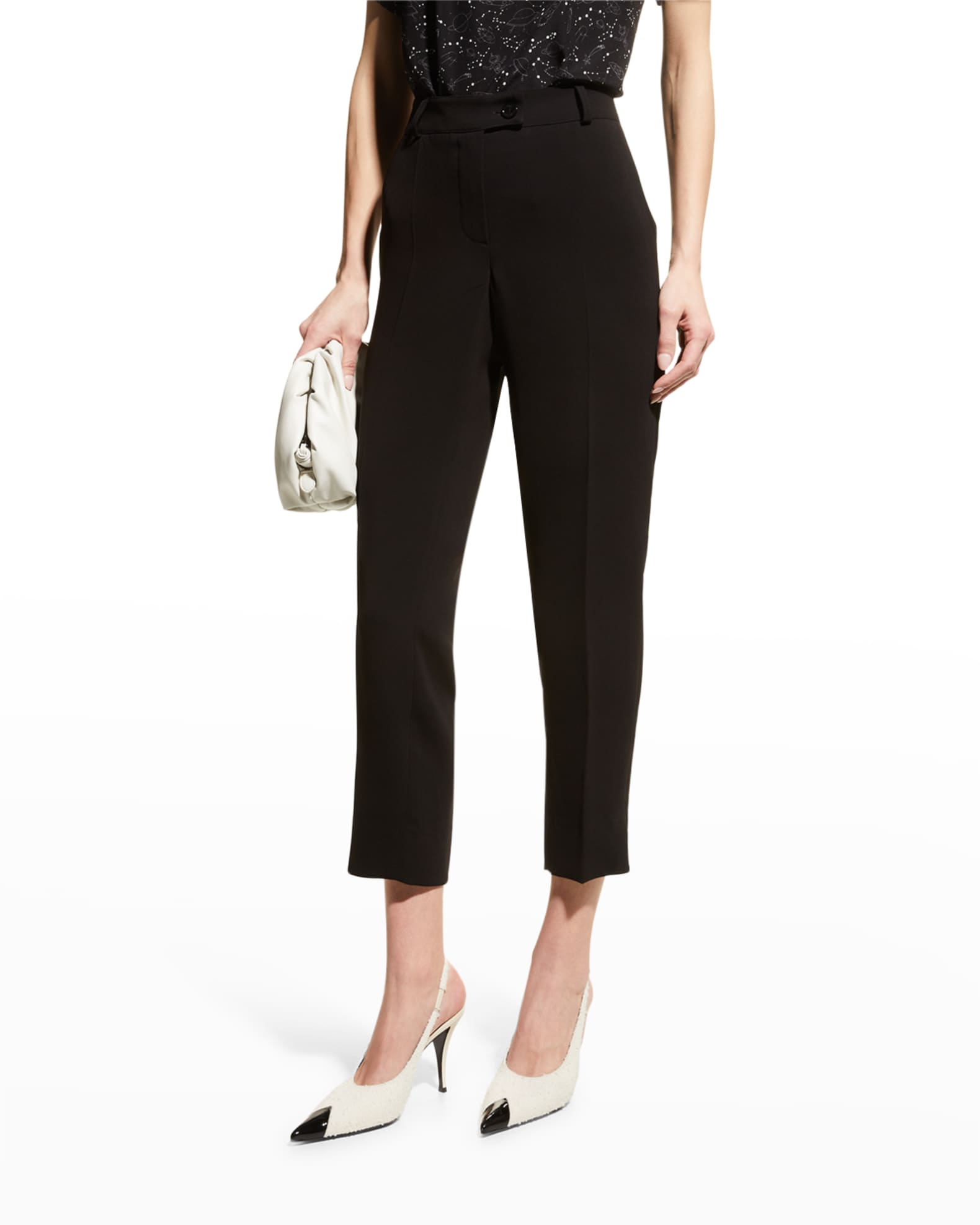 Maison Common Travel Safe Straight-Leg Crop Pants | Neiman Marcus
