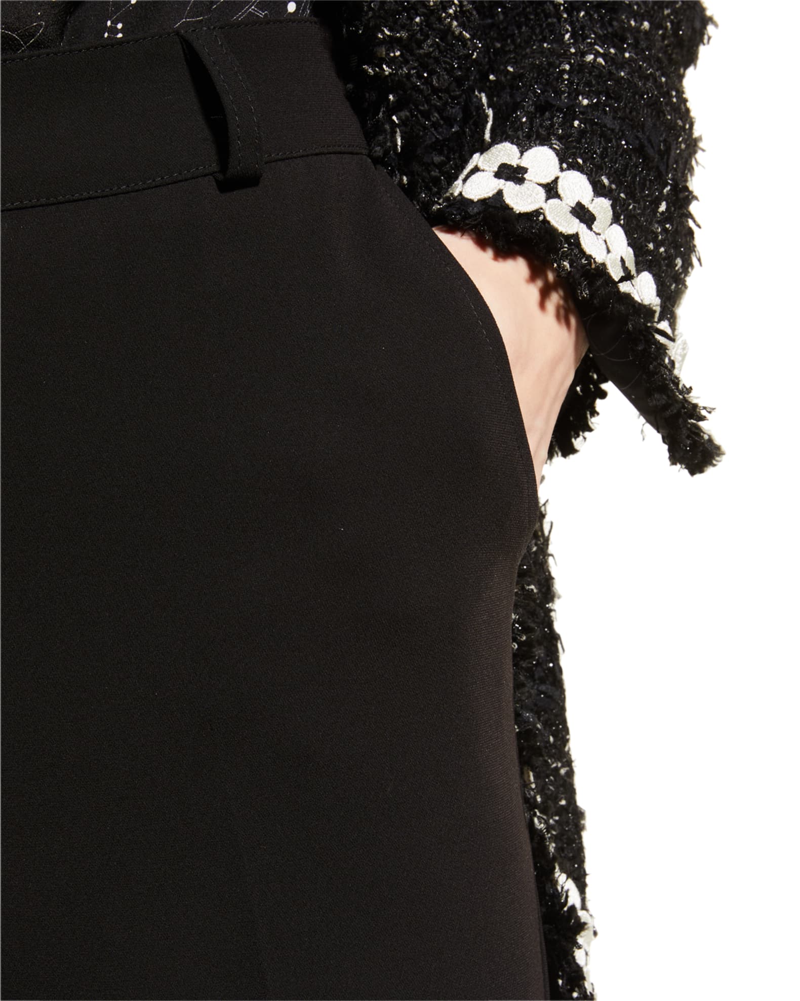 Maison Common Travel Safe Straight-Leg Crop Pants | Neiman Marcus
