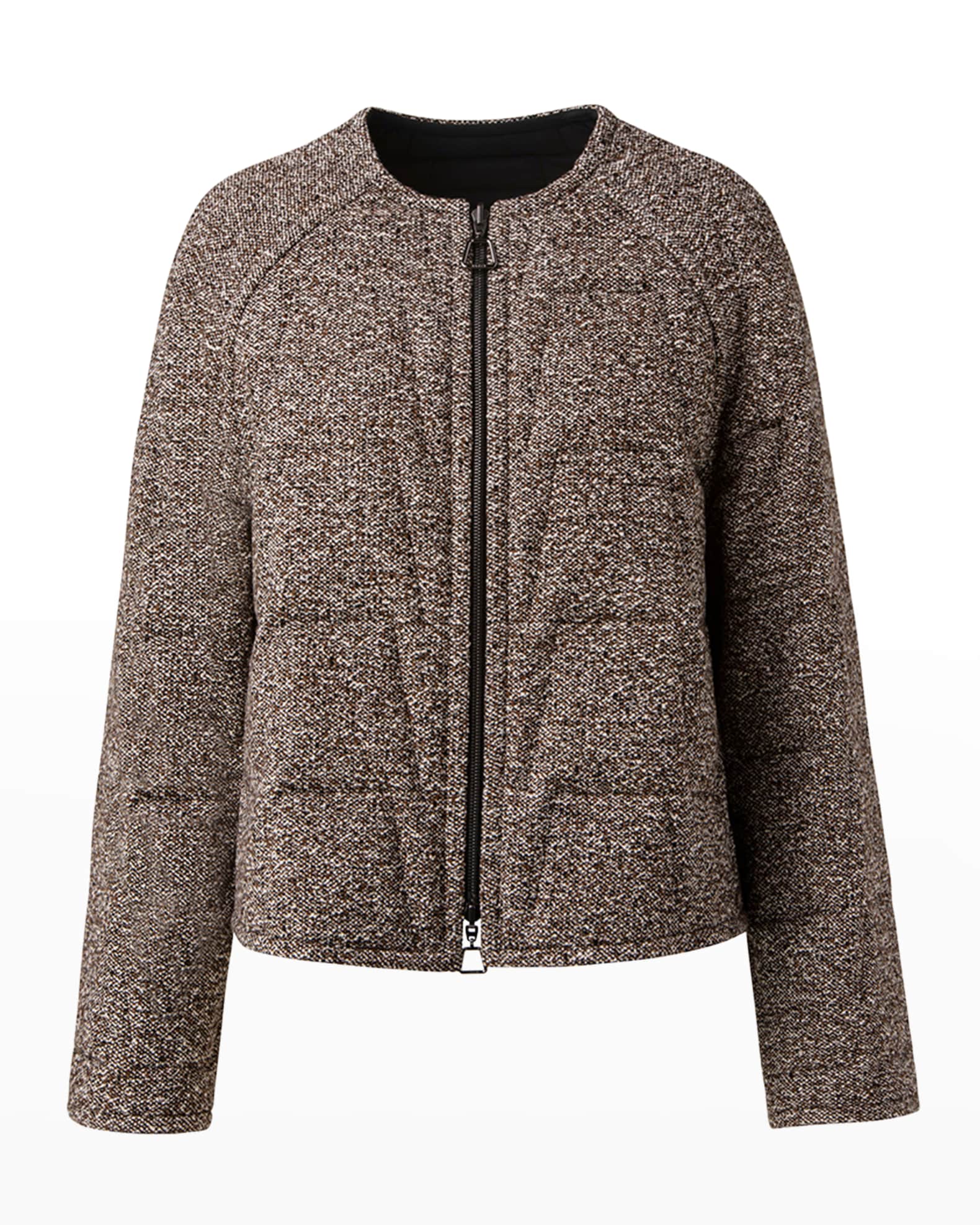 Akris Reversible Boucle & Quilted Tech Jacket | Neiman Marcus