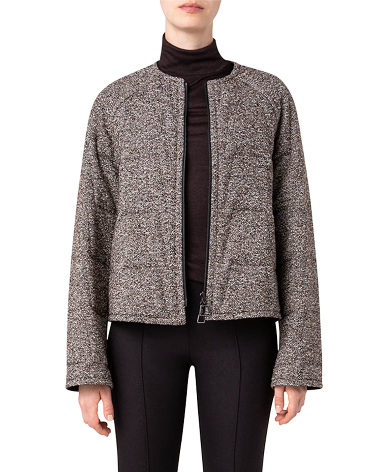 Akris Reversible Boucle & Quilted Tech Jacket | Neiman Marcus