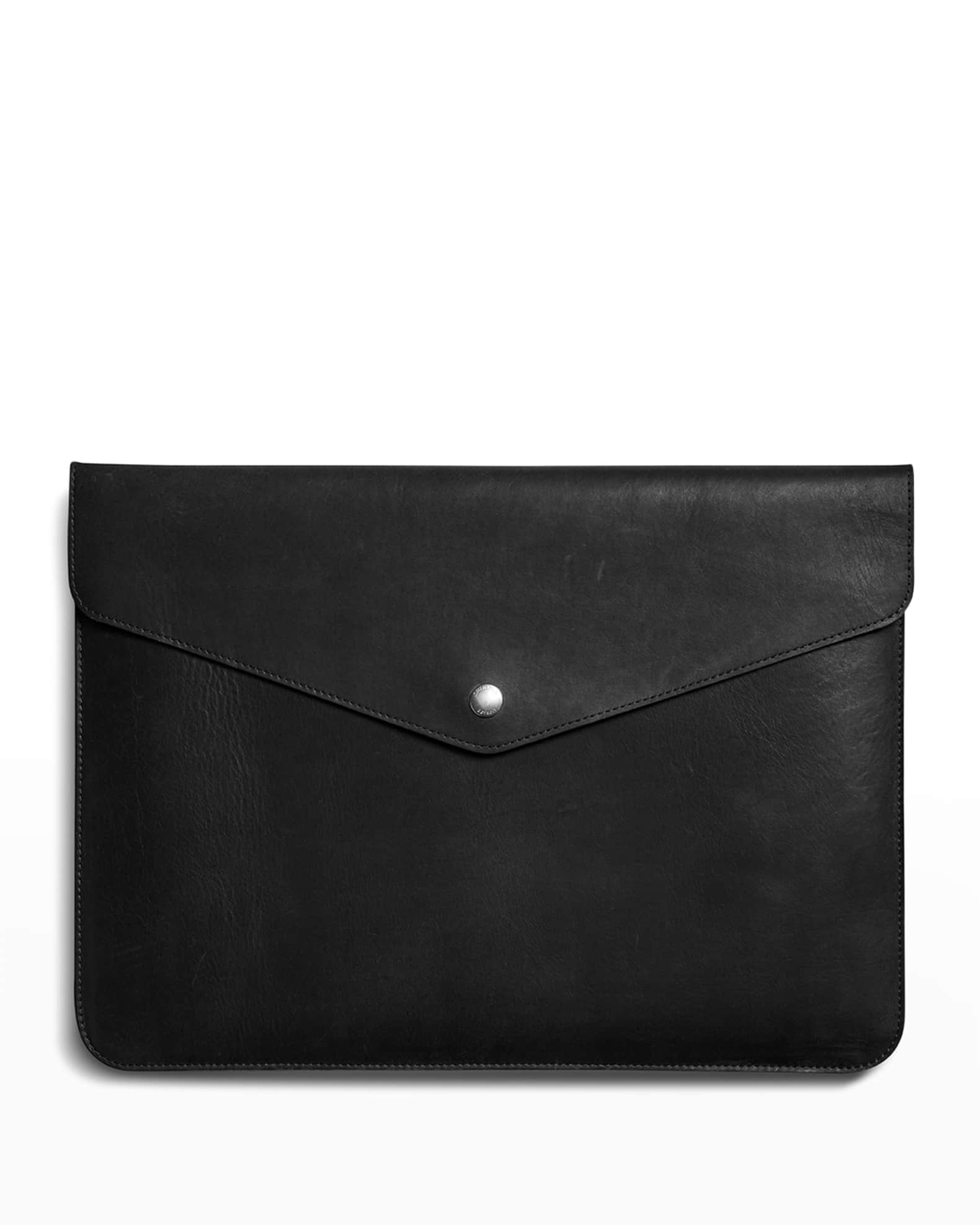 Shinola Men's 15" Utility Leather Laptop Sleeve | Neiman Marcus