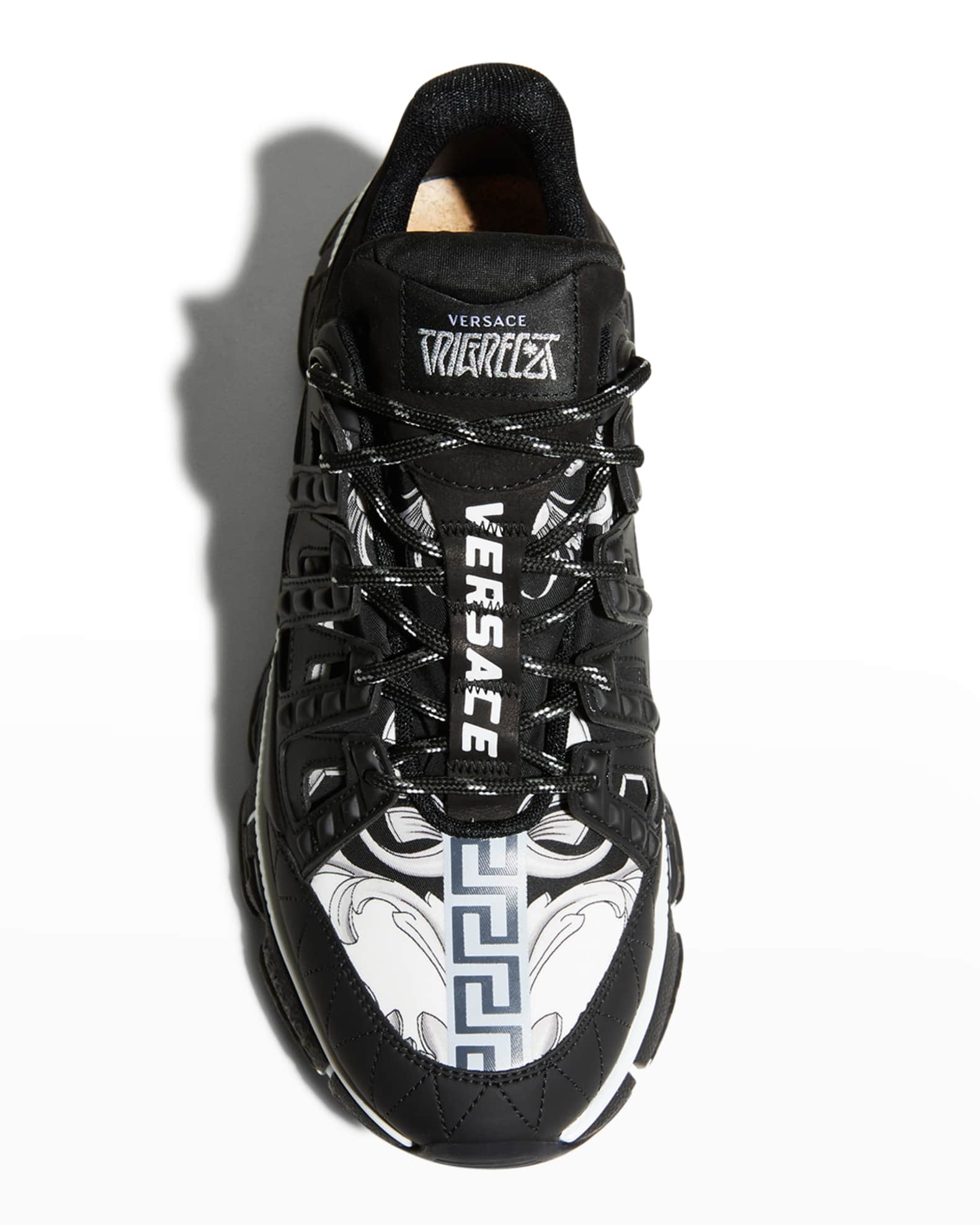 Versace Men's Trigreca Textile Sneakers | Neiman Marcus