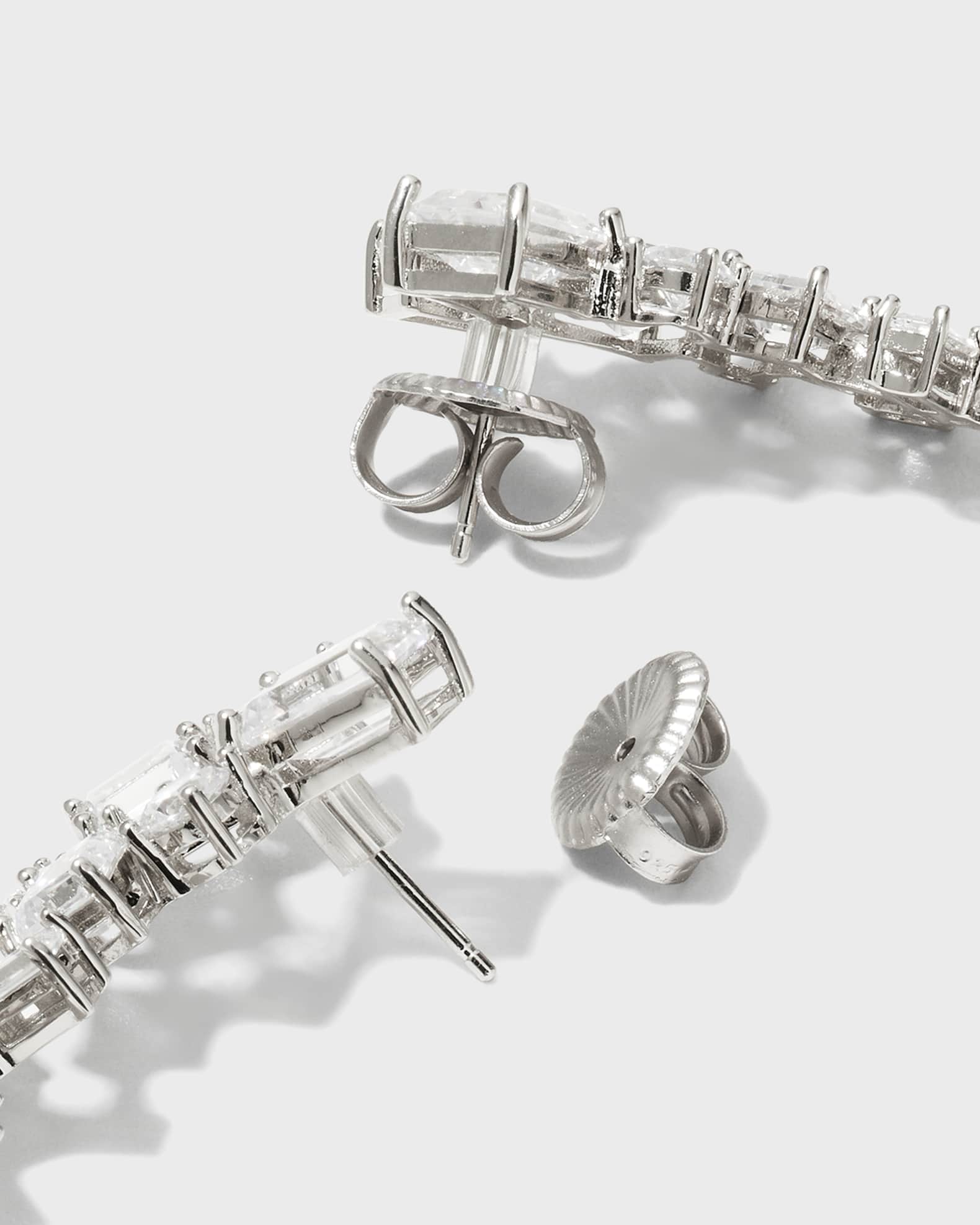 Golconda by Kenneth Jay Lane Emerald, Round and Multi-Shape Scatter Earring Crawlers, 16.0 ...