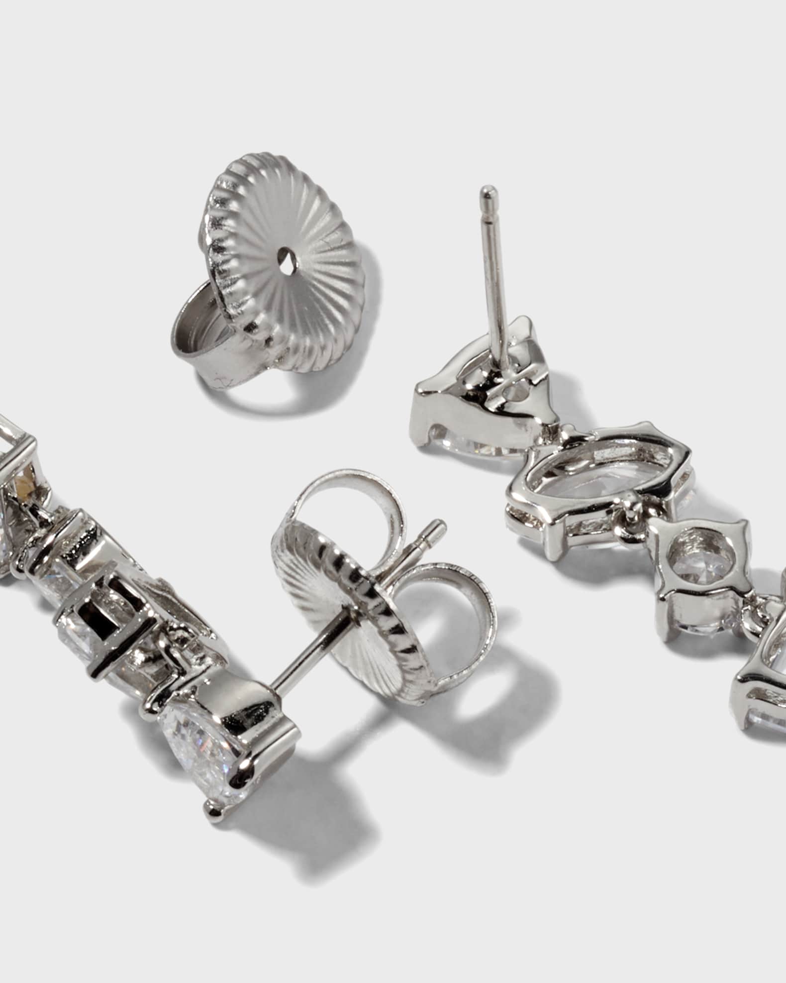 Golconda by Kenneth Jay Lane Multi Cubic Zirconia Vertical Earrings ...