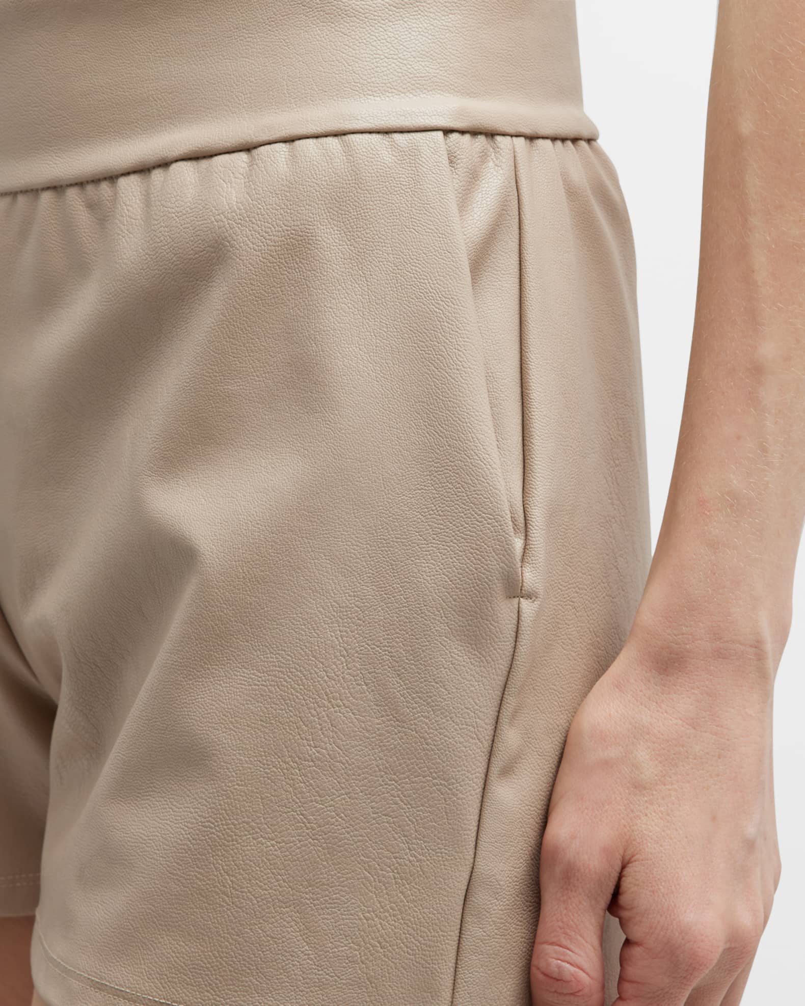 Commando Faux-Leather Relaxed Shorts | Neiman Marcus