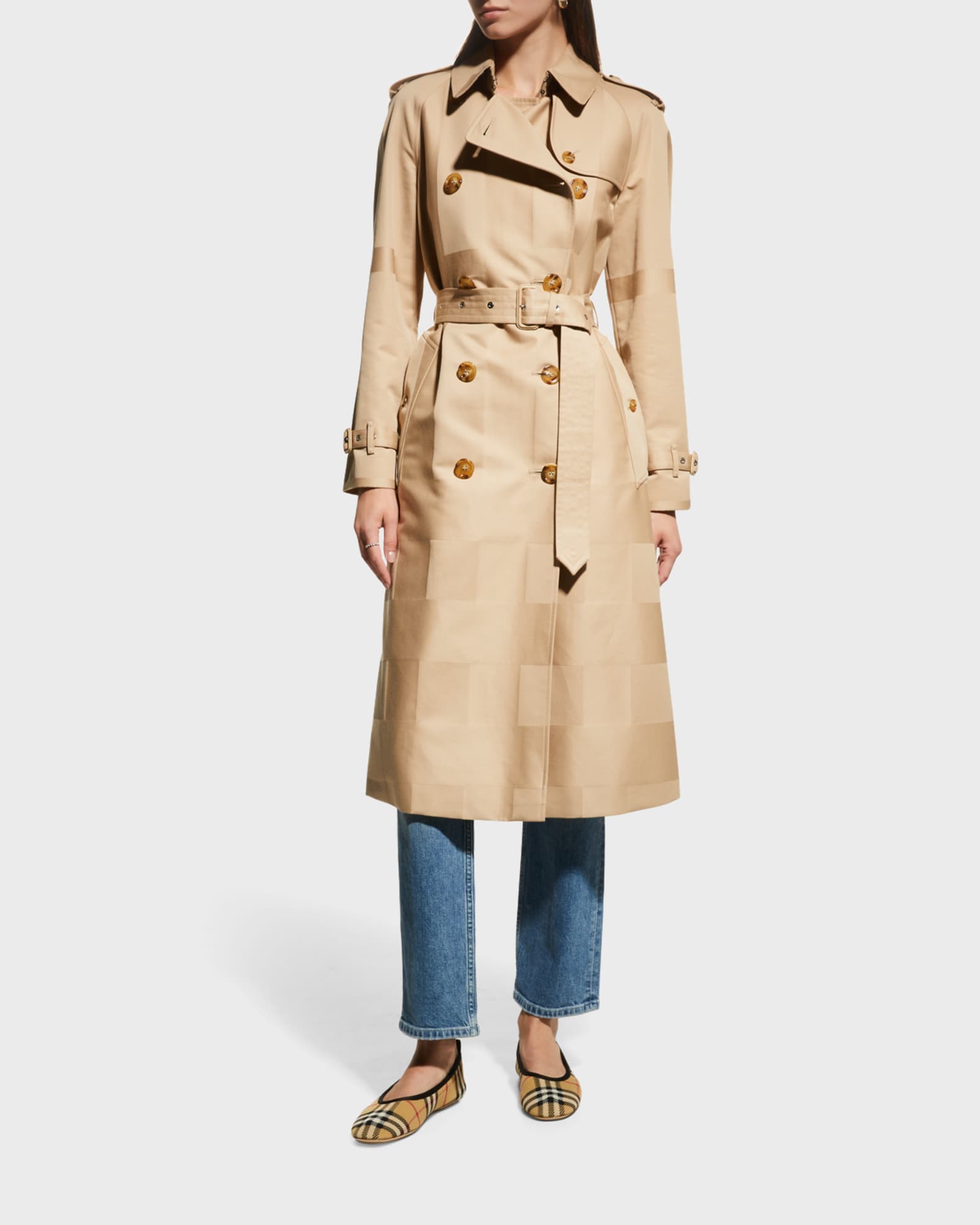 Burberry Ralf Check Ballerina Flats | Neiman Marcus