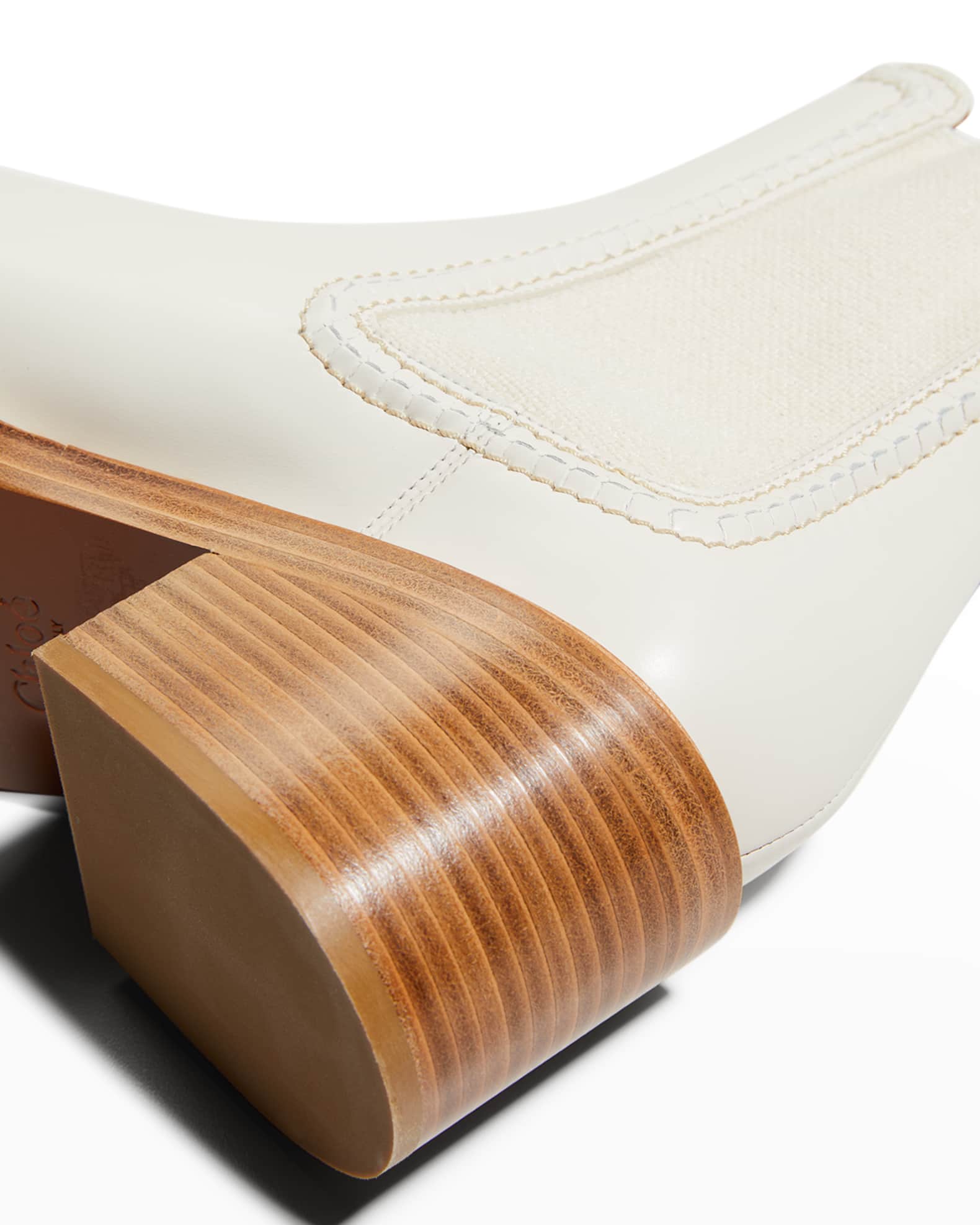 Chloe Mallo Leather Ankle Chelsea Boots | Neiman Marcus