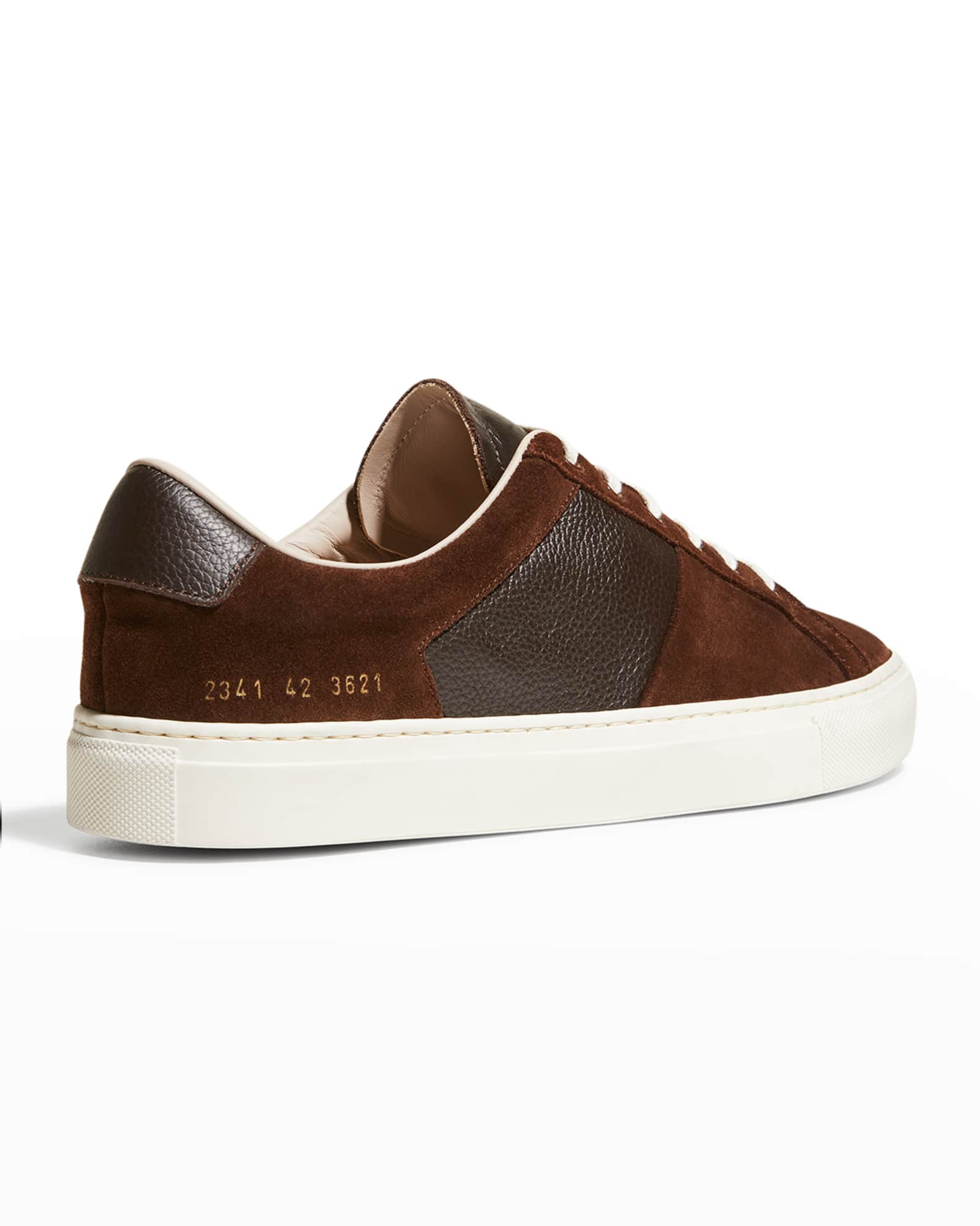 Common Projects Men's Winter Achilles Leather-Suede Low-Top Sneakers ...