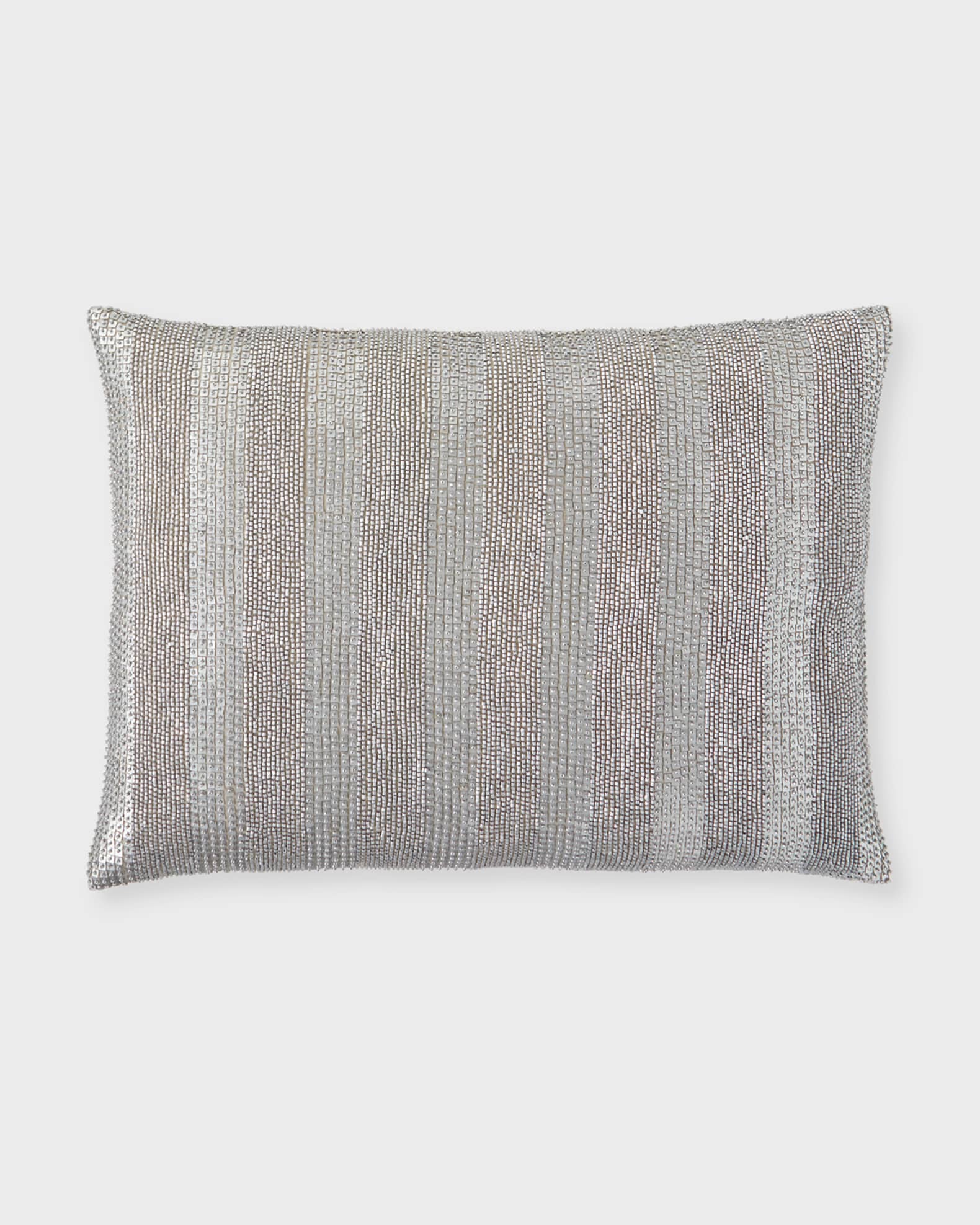 Callisto Home Silver Beaded Sequin Decorative Pillow, 15x21" | Neiman ...