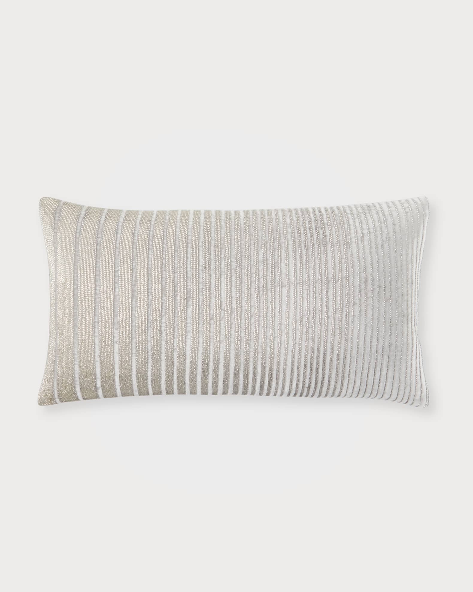 Callisto Home Velvet Crystal Beaded Decorative Pillow | Neiman Marcus