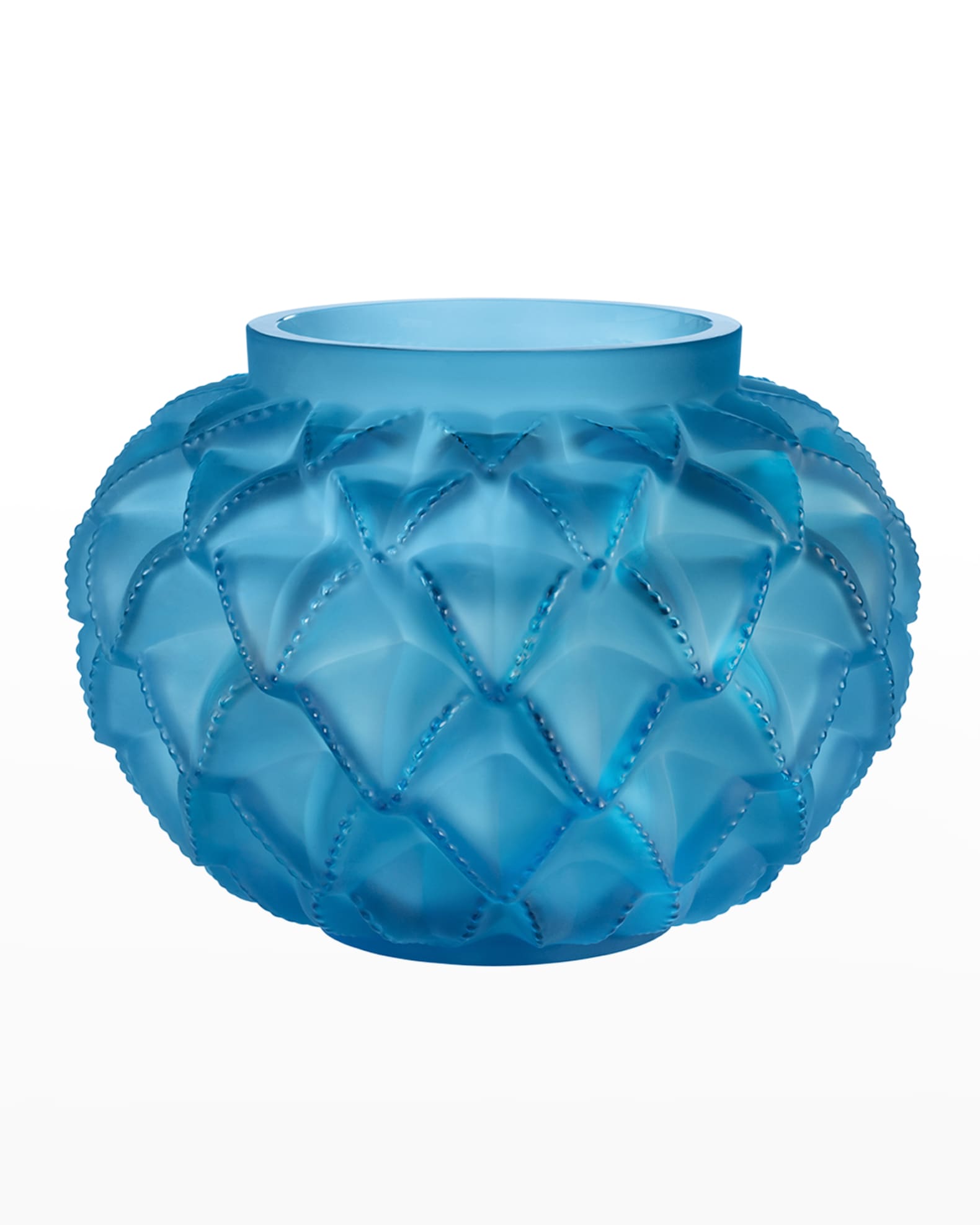 Lalique Languedoc Pale Blue Vase | Neiman Marcus