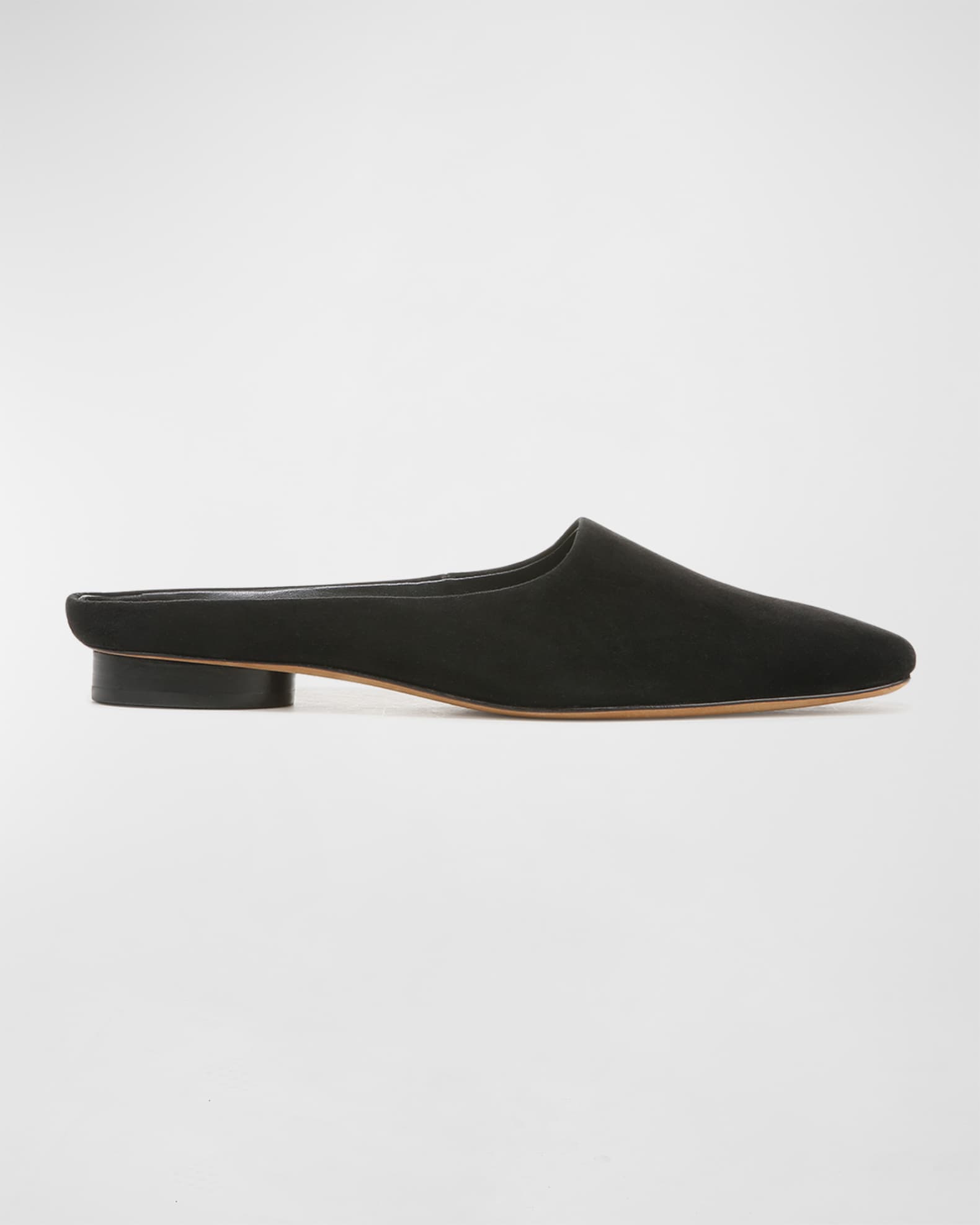 Vince Valentina Leather Square-Toe Ballerina Mules | Neiman Marcus