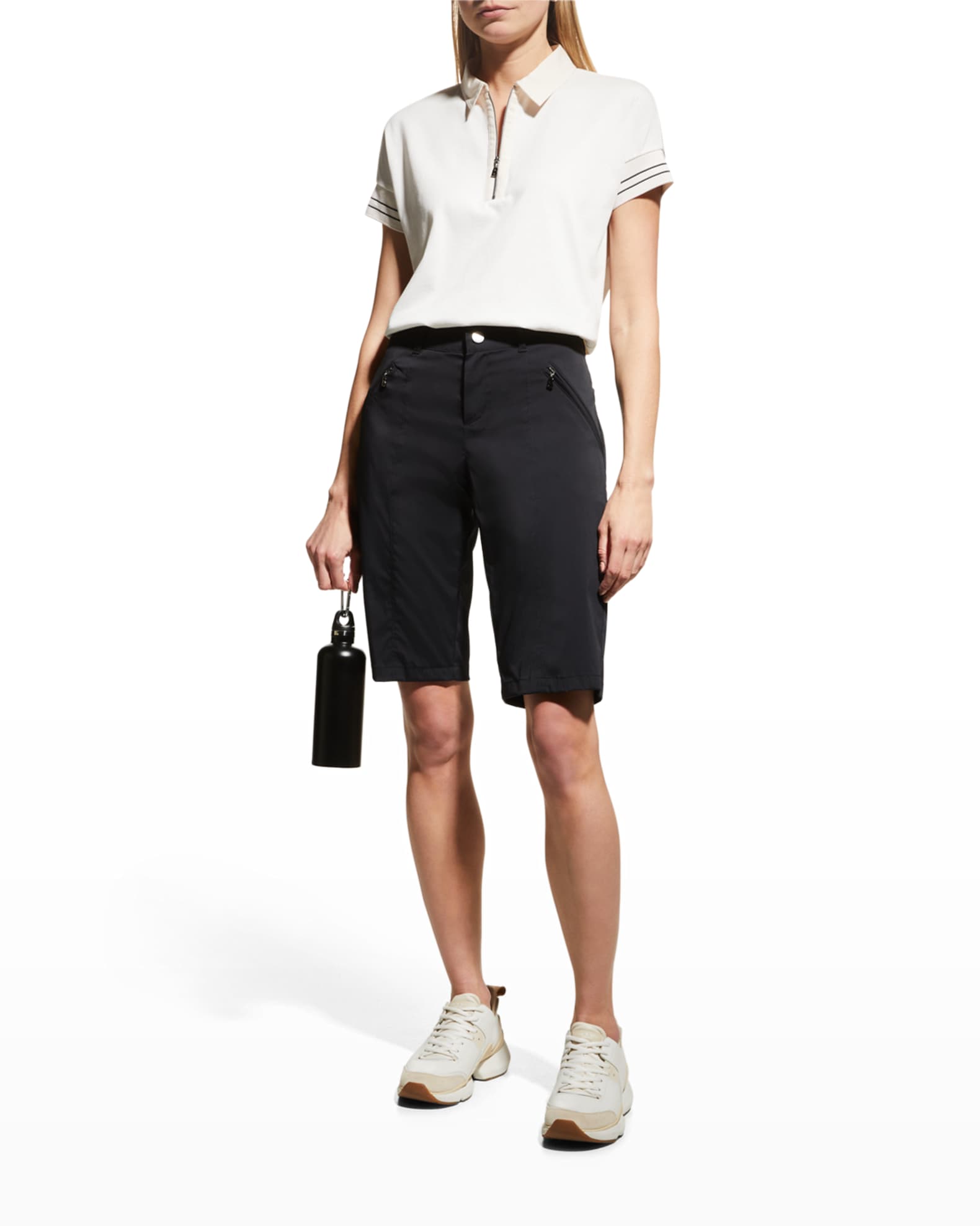 Bogner Zena Zip-Pocket Bermuda Shorts | Neiman Marcus