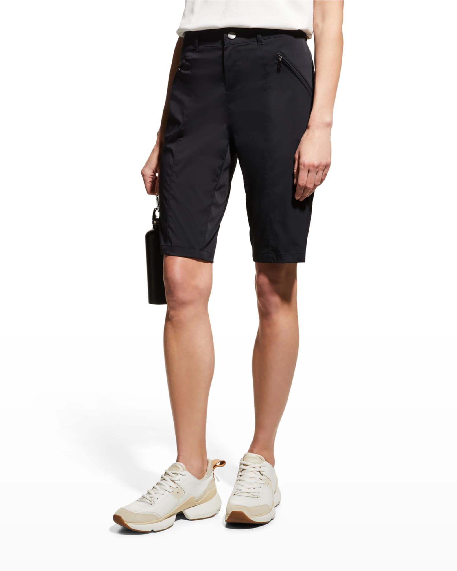 Bogner Zena Zip-Pocket Bermuda Shorts | Neiman Marcus