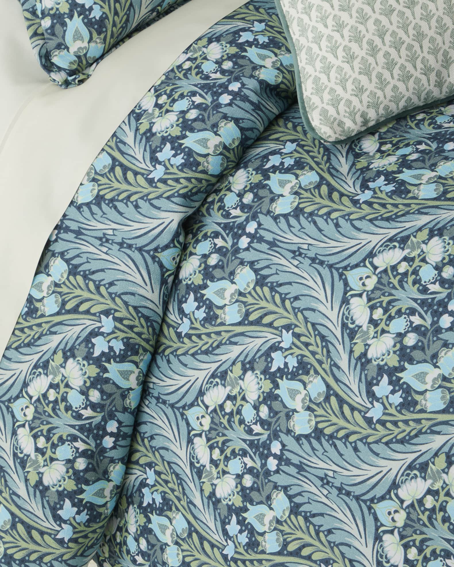 25 Mackenzie Lane Indigo Garden Queen Duvet | Neiman Marcus