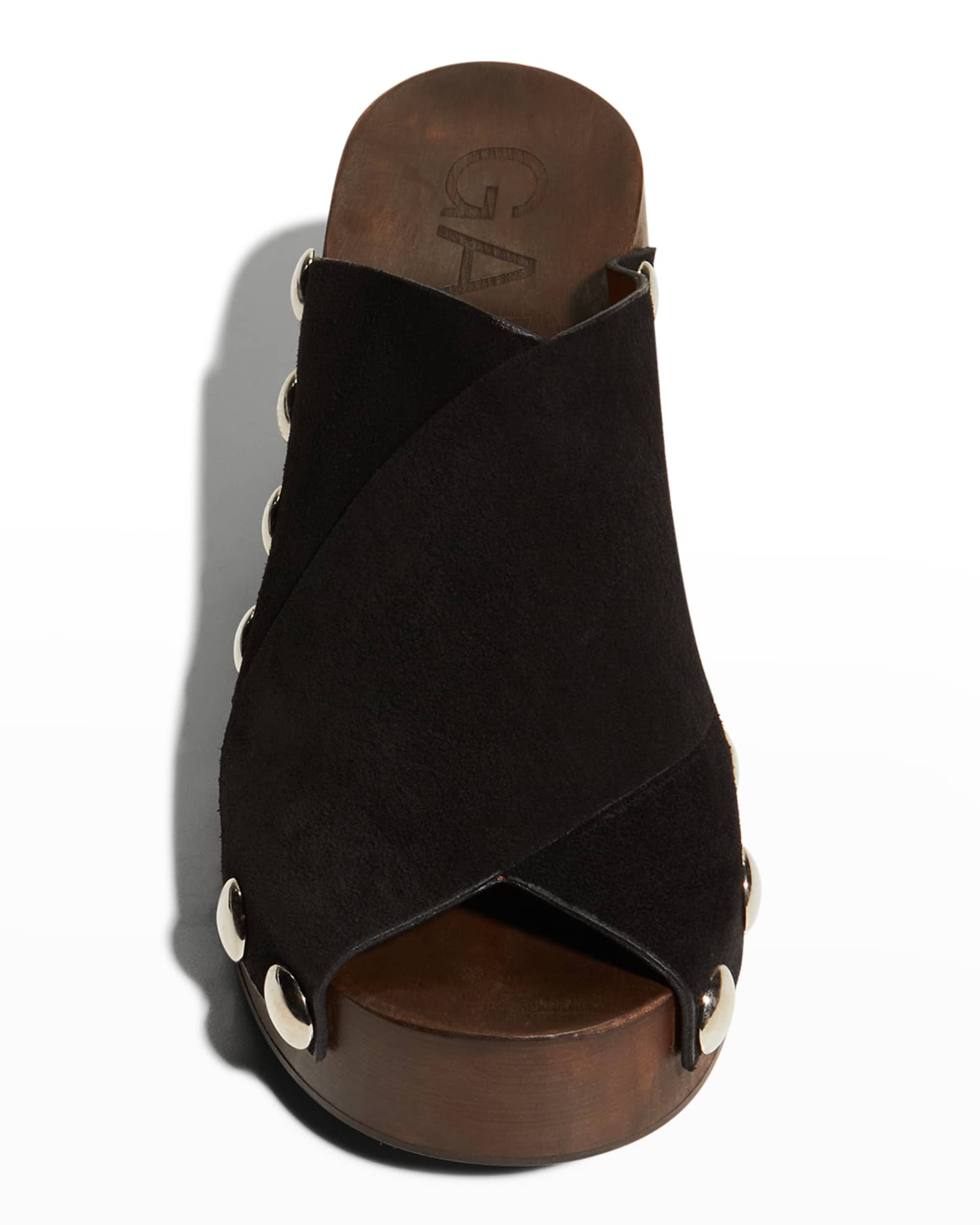 Ganni Retro Crisscross Clog Mules | Neiman Marcus