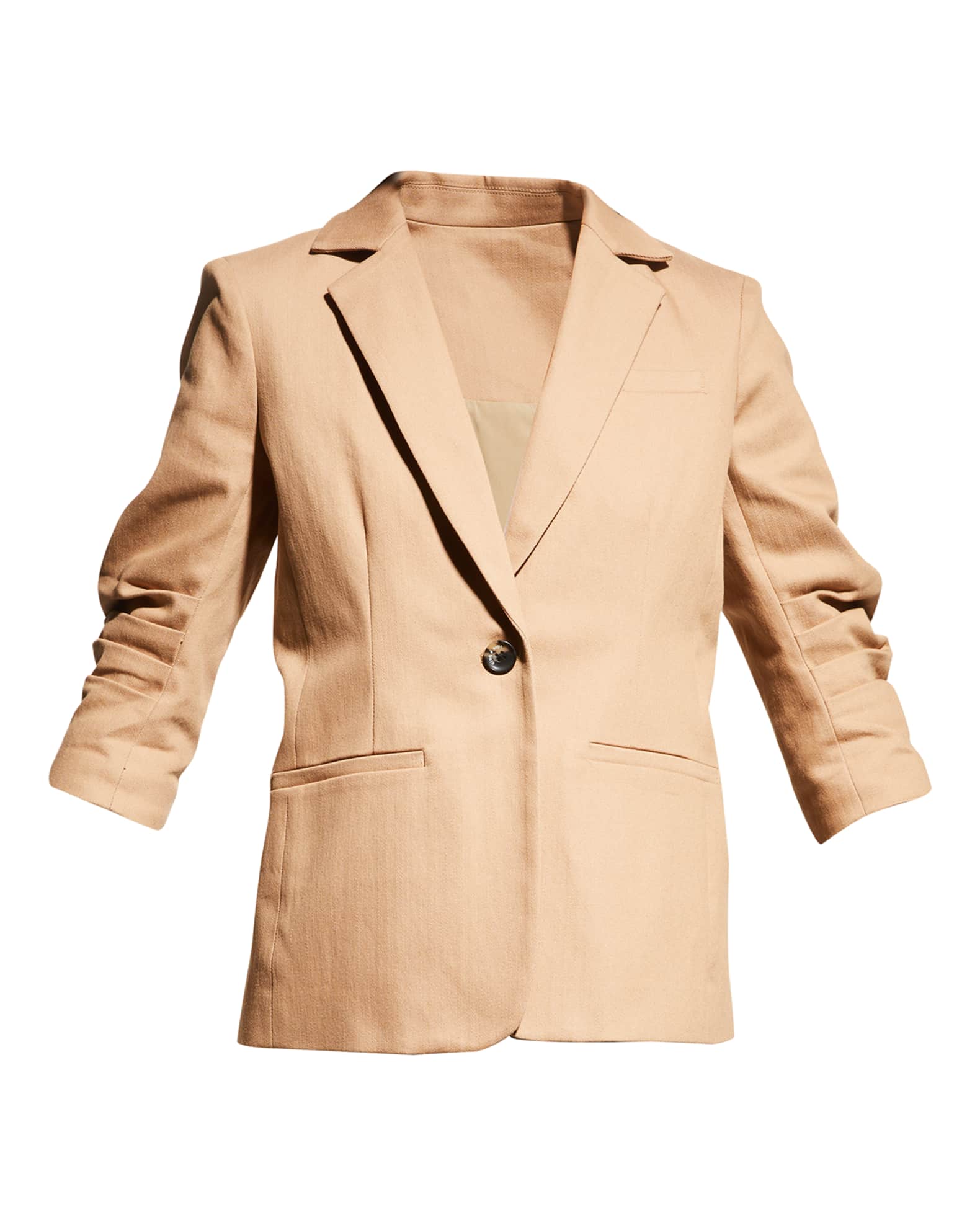 Cinq a Sept Khloe Denim Three-Quarter Sleeve Blazer | Neiman Marcus