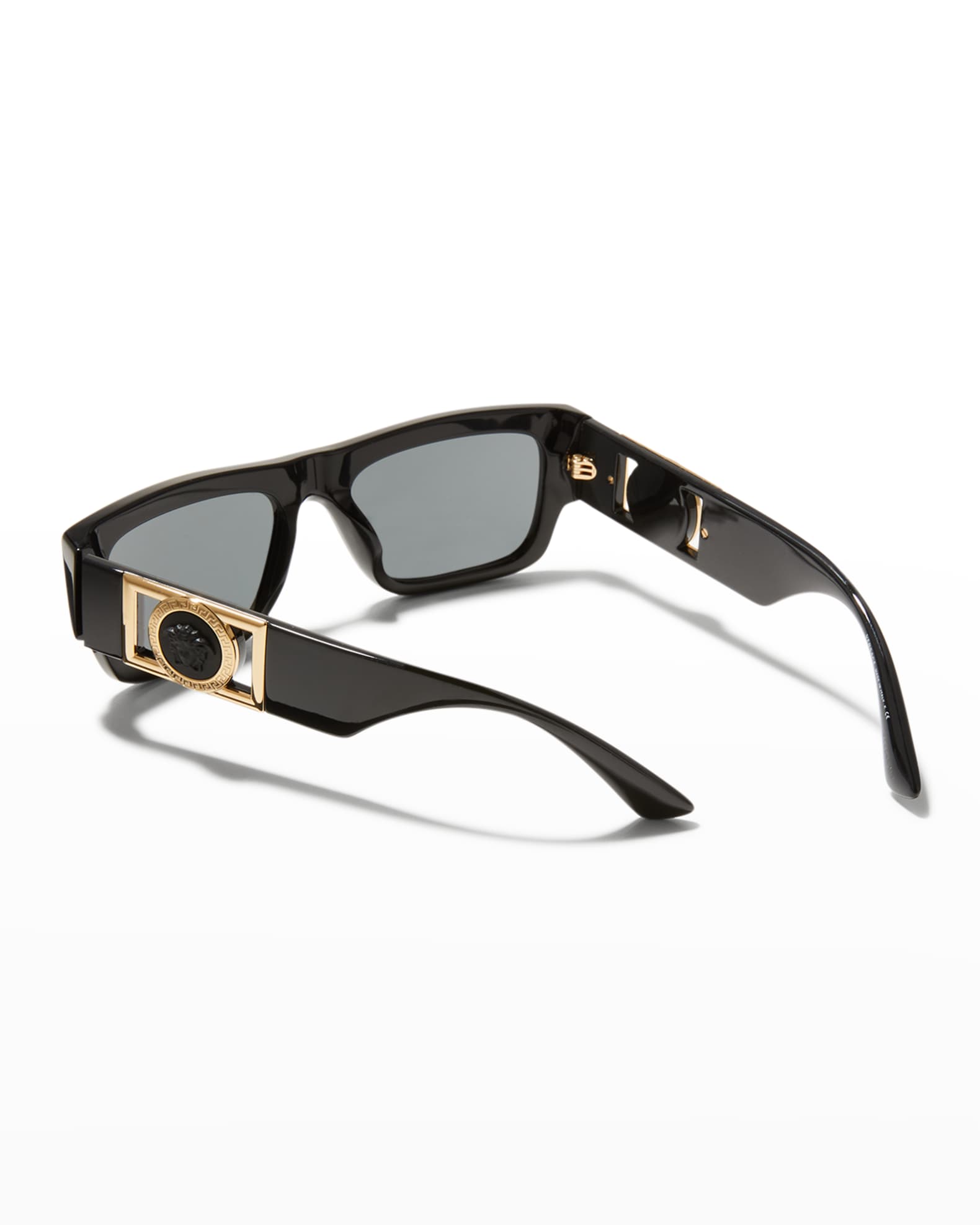 Versace Medusa Rectangle Acetate Sunglasses | Neiman Marcus