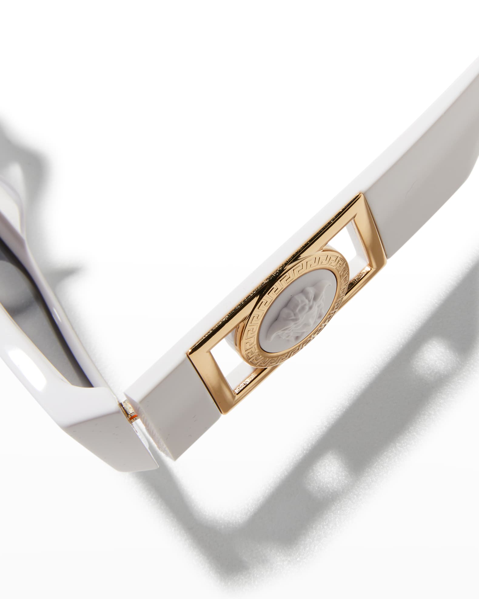 Versace Medusa Rectangle Acetate Sunglasses | Neiman Marcus