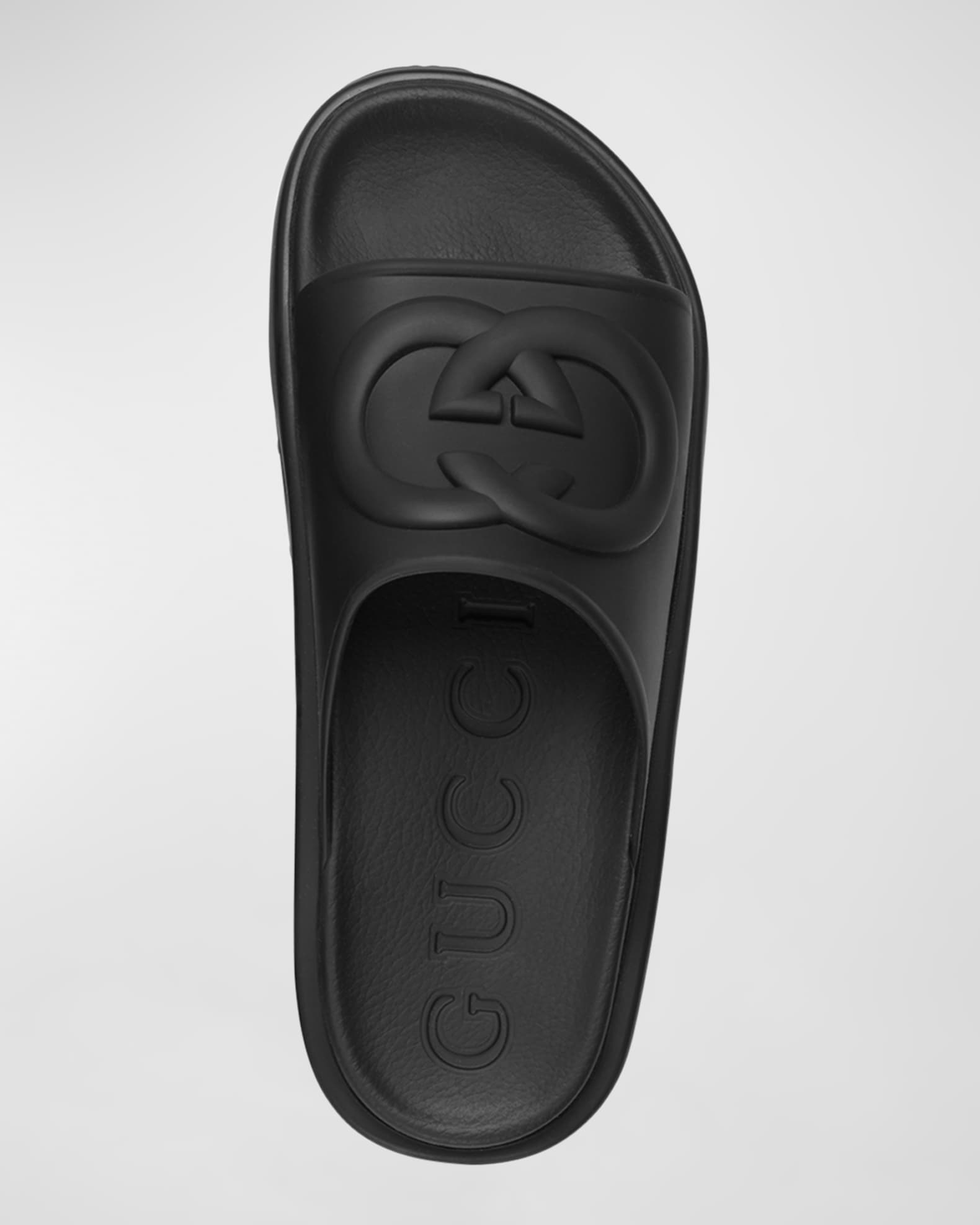 Gucci Men's Interlocking G Slide Sandals | Neiman Marcus