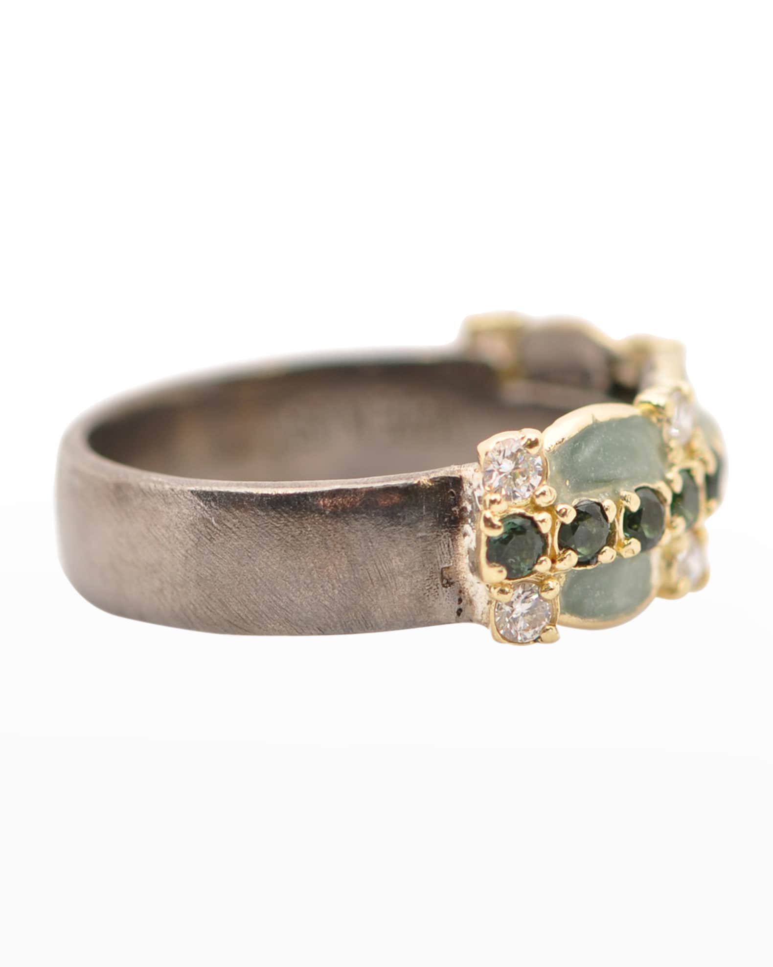 Armenta Old World Jade Enamel Scalloped Band | Neiman Marcus