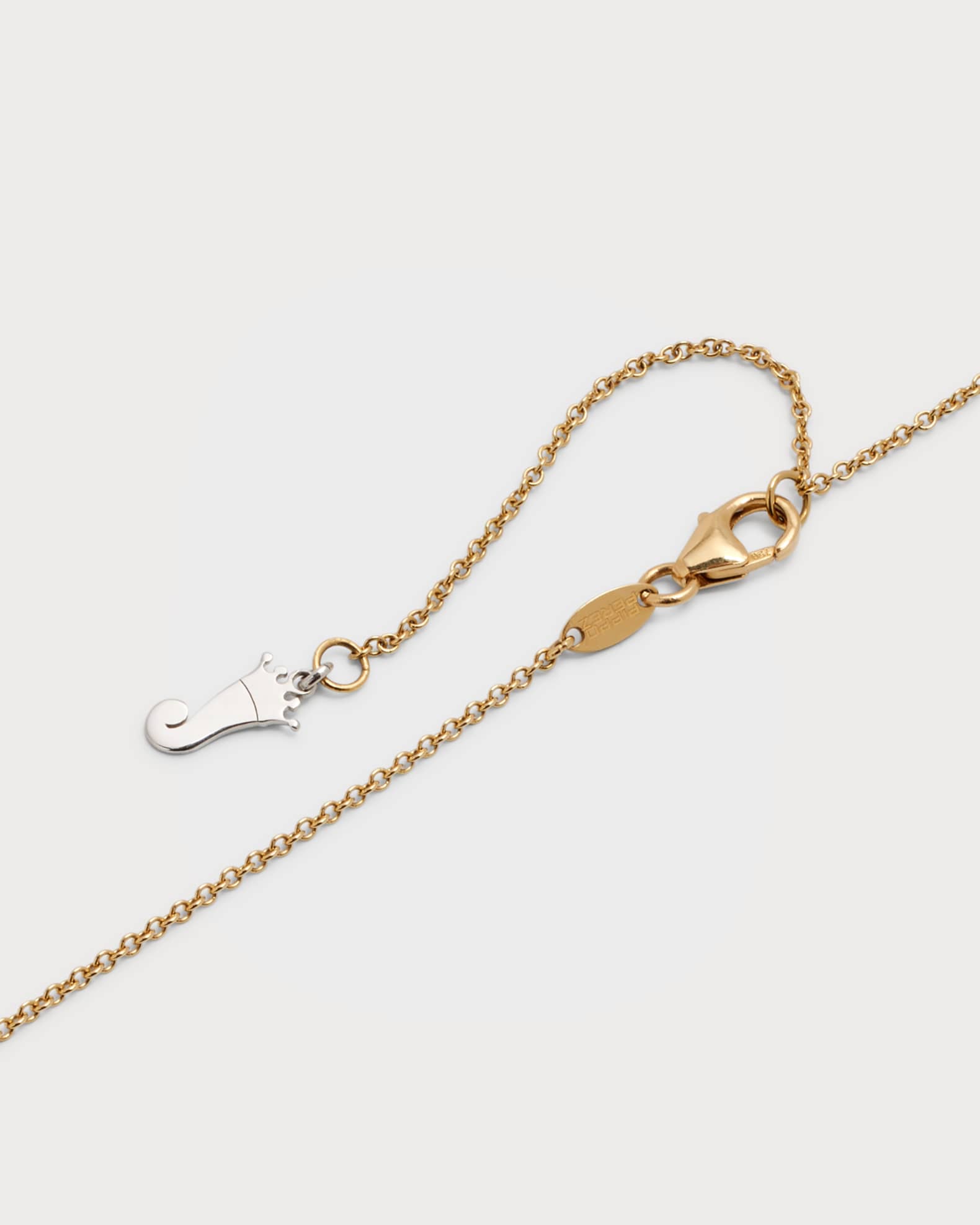 Pippo Perez Small Bee Charm Necklace with Diamonds and Emeralds ...