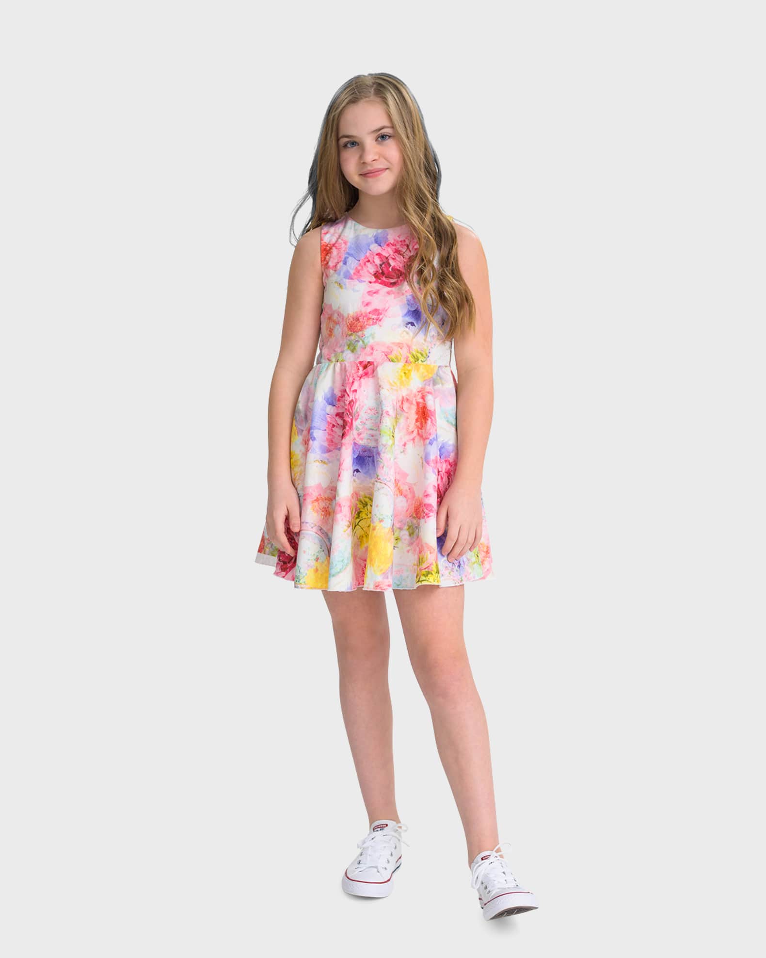 Zoe Girl's Kyra Floral Head-to-Toe Dress, Size 7-16 | Neiman Marcus