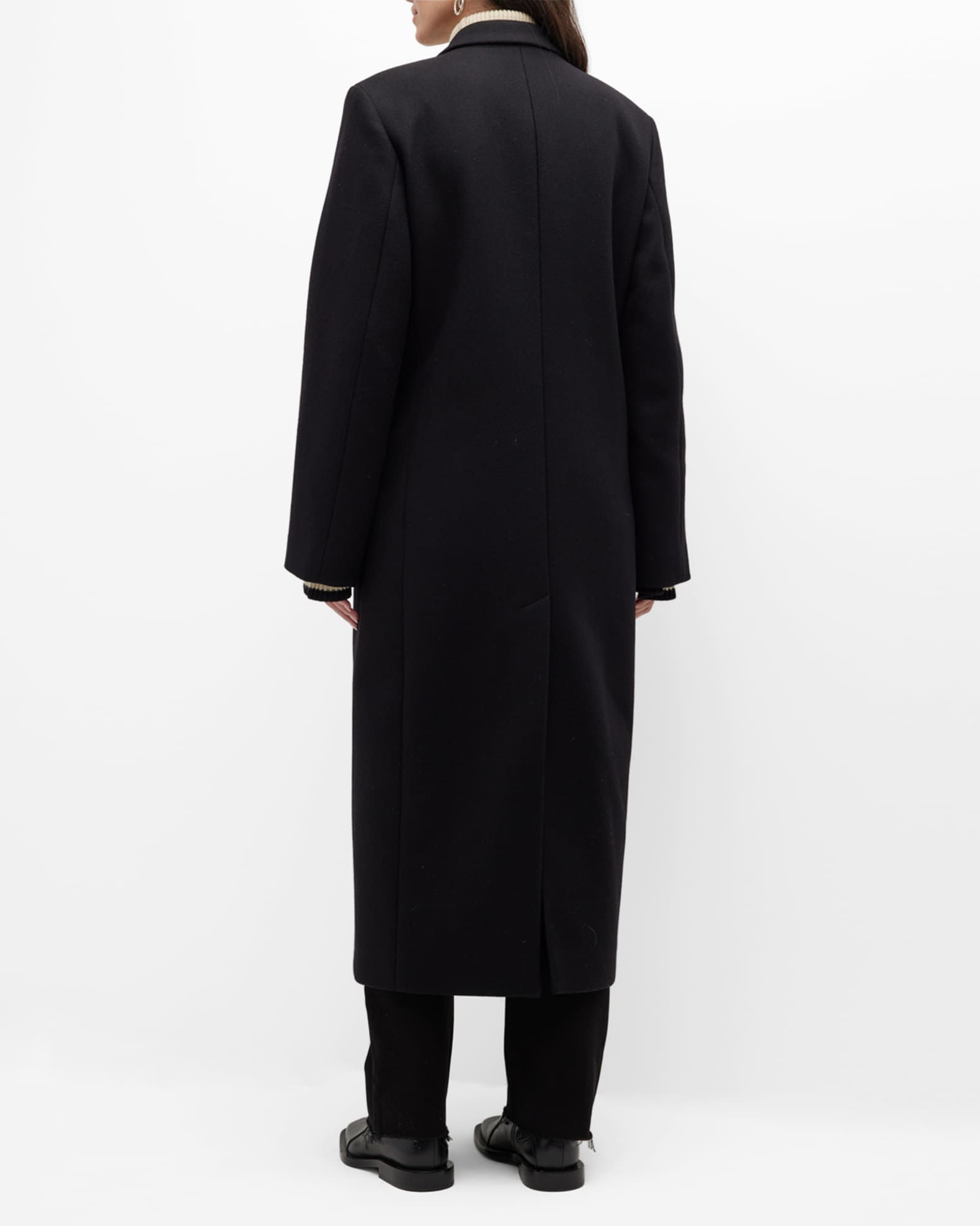 Toteme Long Tailored Wool Overcoat | Neiman Marcus