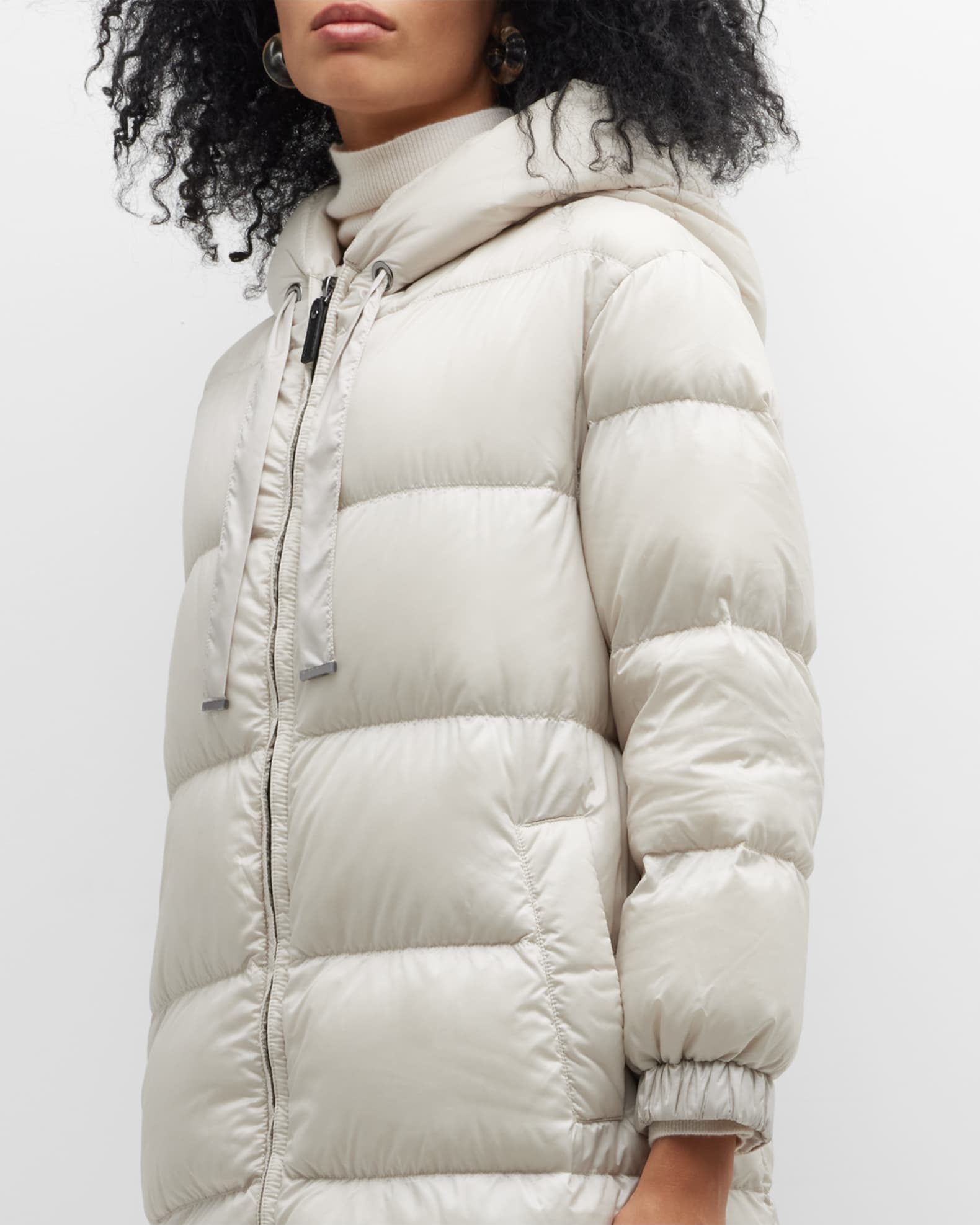 Max Mara Seipa Hooded Long Parka Jacket | Neiman Marcus
