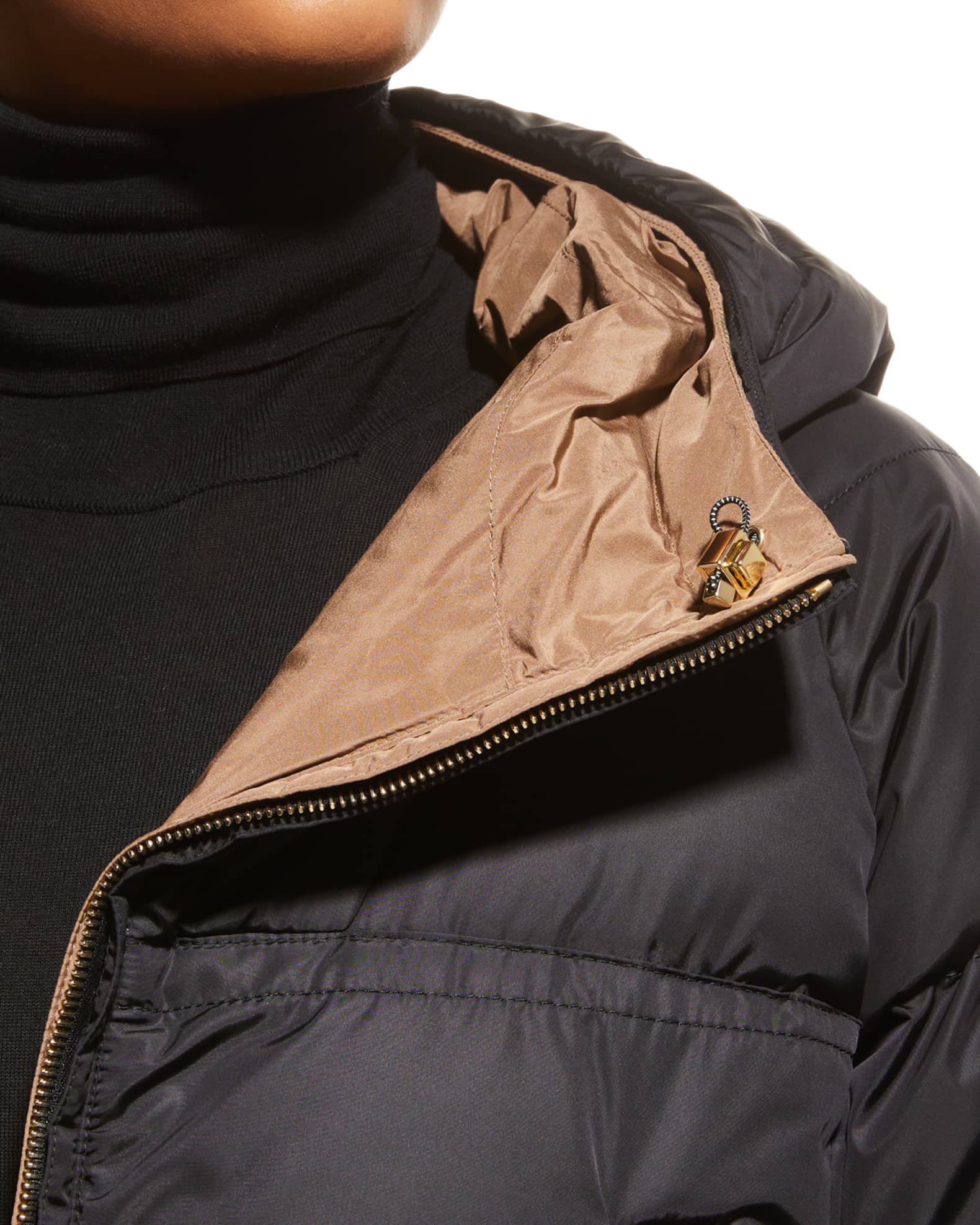 Max Mara Reversible Hooded Sports Puffer Jacket | Neiman Marcus