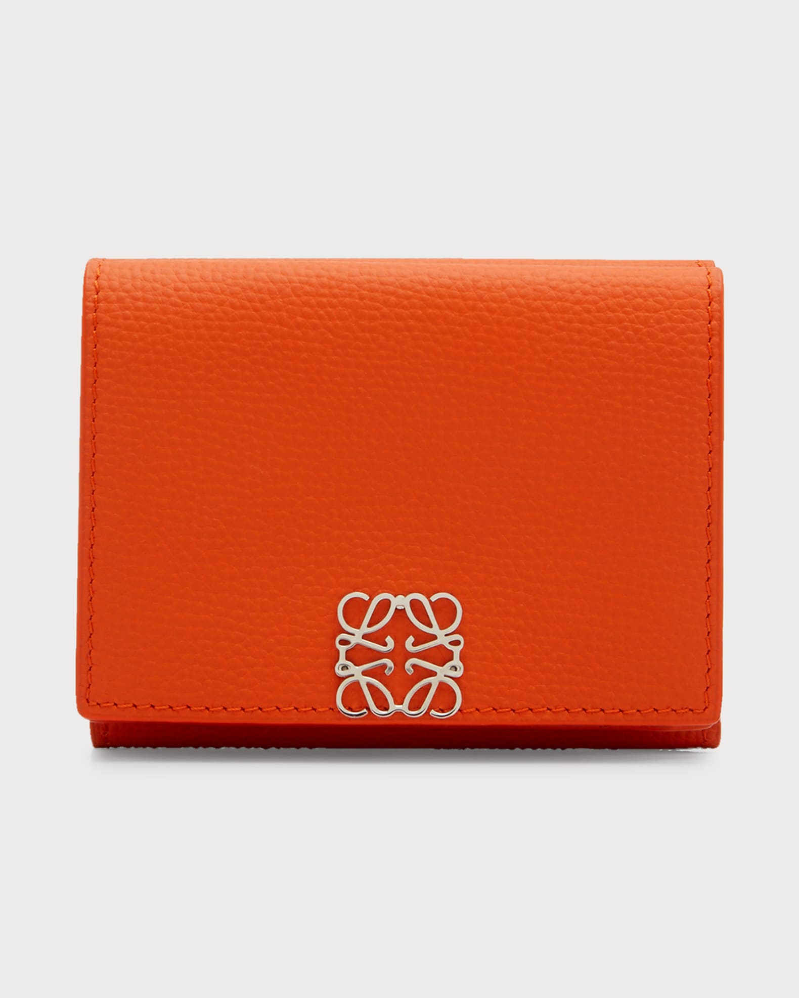 Loewe Anagram Trifold Leather Wallet | Neiman Marcus