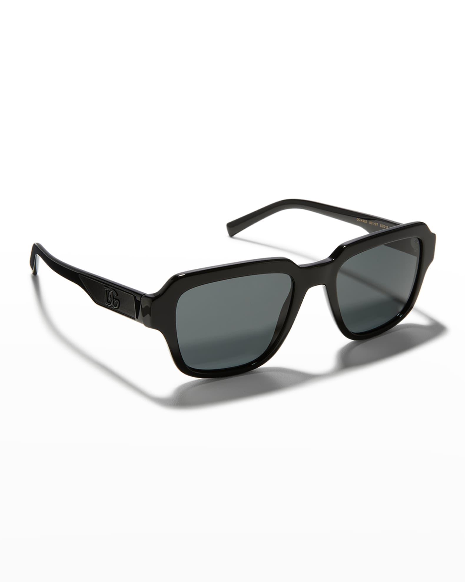 Dolce&Gabbana Men's Square Acetate DG-Logo Sunglasses | Neiman Marcus
