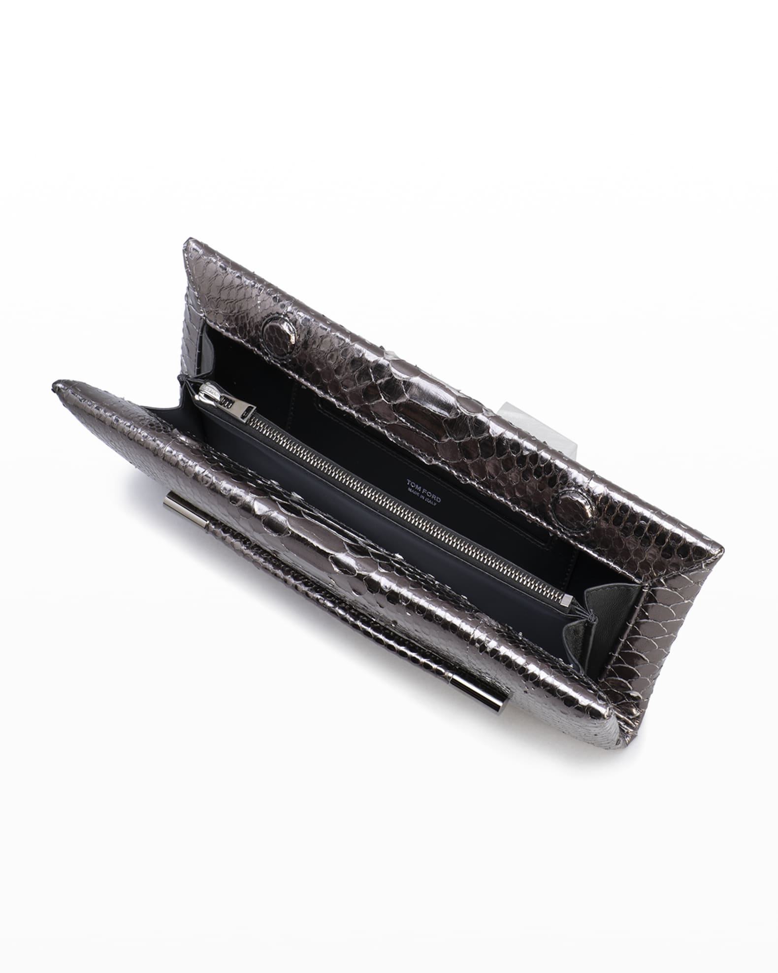 TOM FORD Ava Laminated Python Clutch Bag | Neiman Marcus