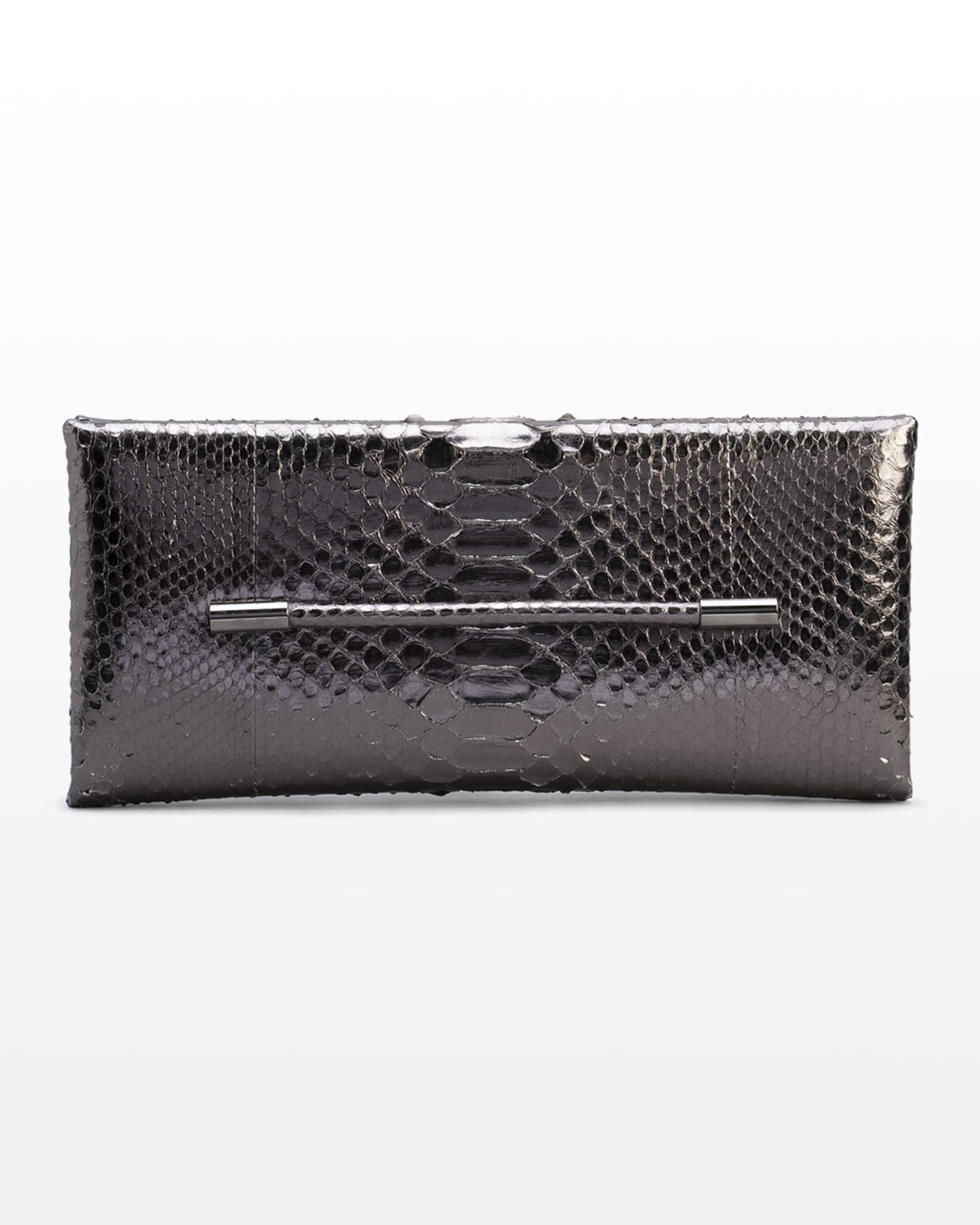 TOM FORD Ava Laminated Python Clutch Bag | Neiman Marcus