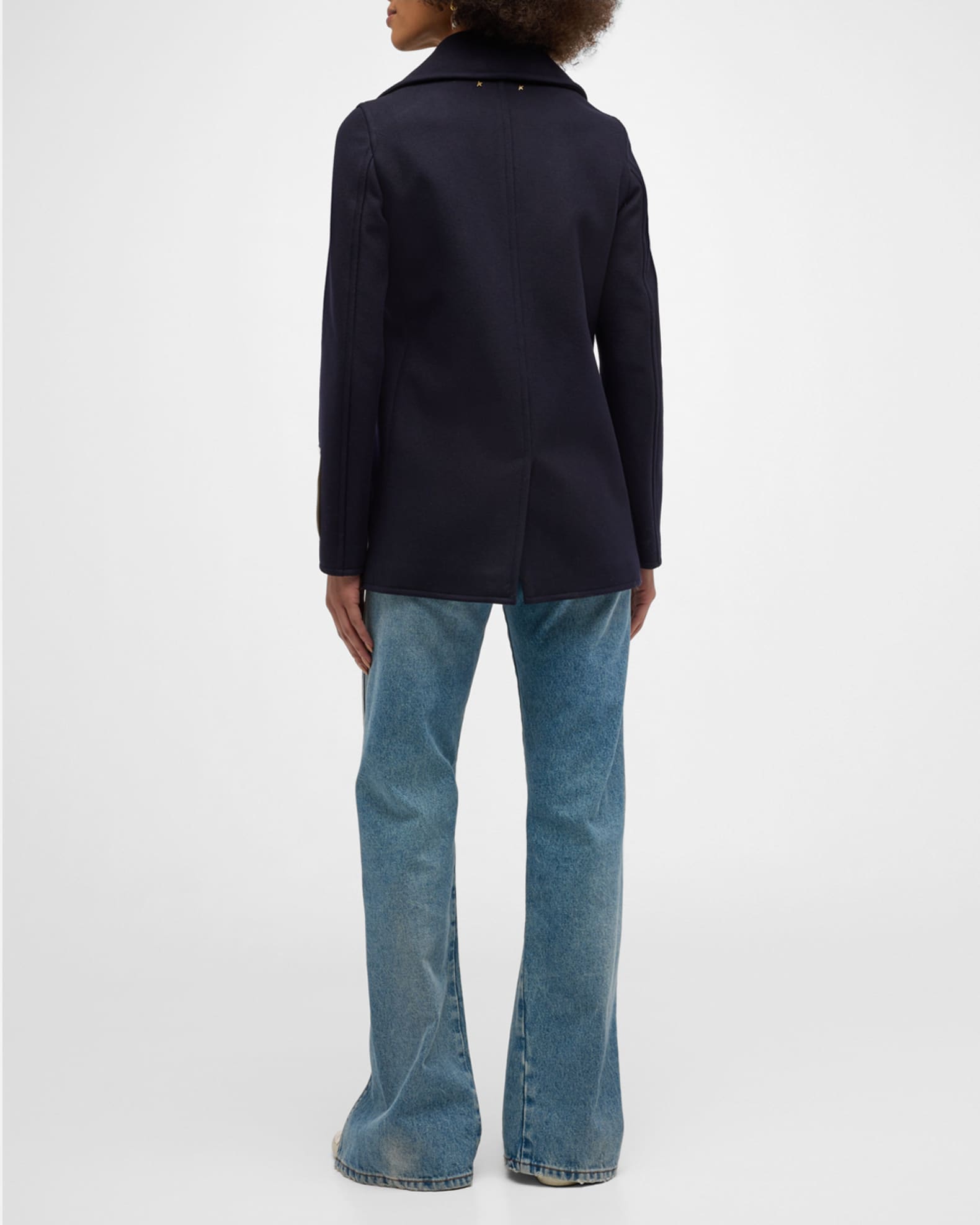 Golden Goose Wool Double-Breasted Button Peacoat | Neiman Marcus