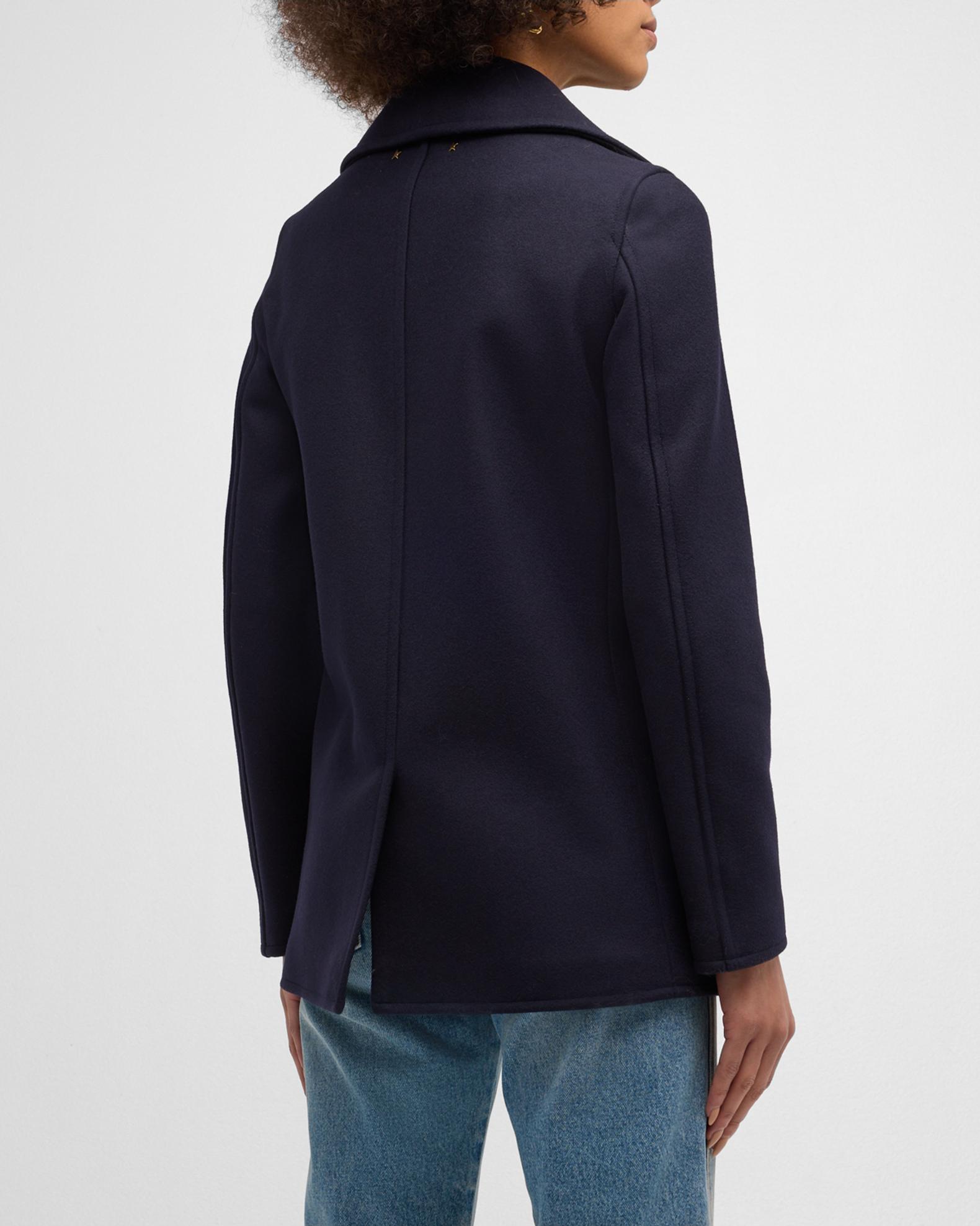 Golden Goose Wool Double-Breasted Button Peacoat | Neiman Marcus