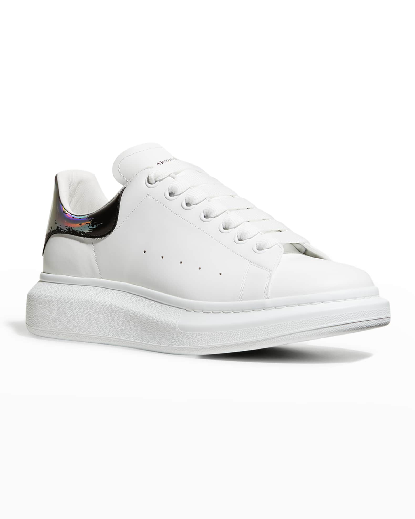 Alexander McQueen Men's Oversized Larry Low-Top Leather Sneakers ...