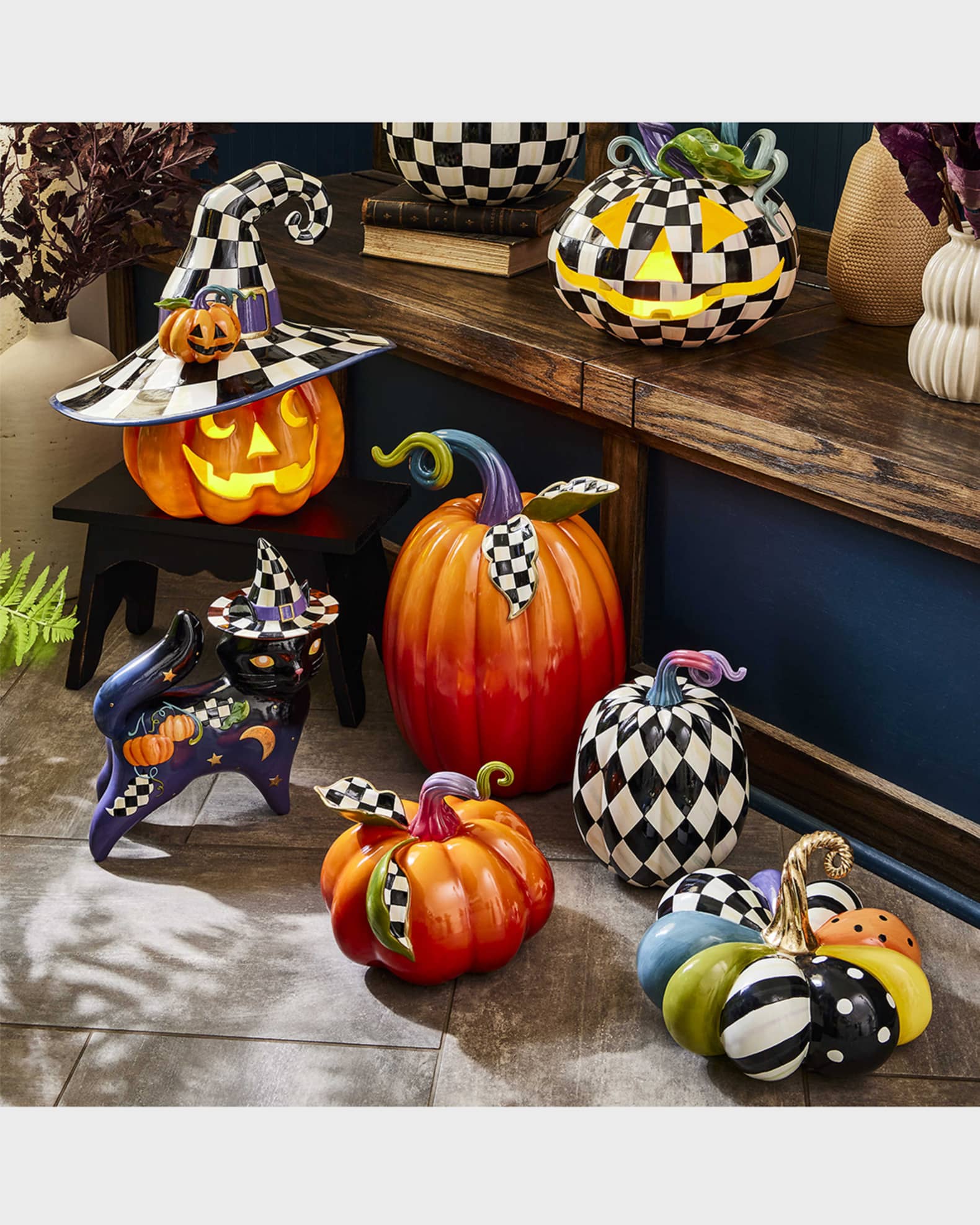MacKenzie-Childs Fortune Teller Small Patchwork Pumpkin | Neiman Marcus
