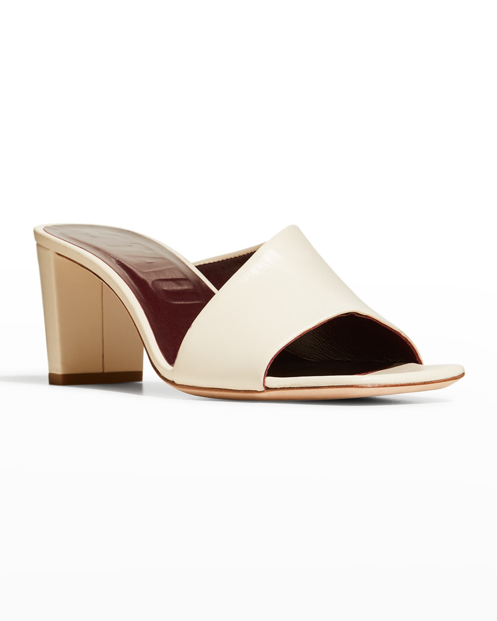 Staud Nevil Asymmetrical Mule Sandals | Neiman Marcus
