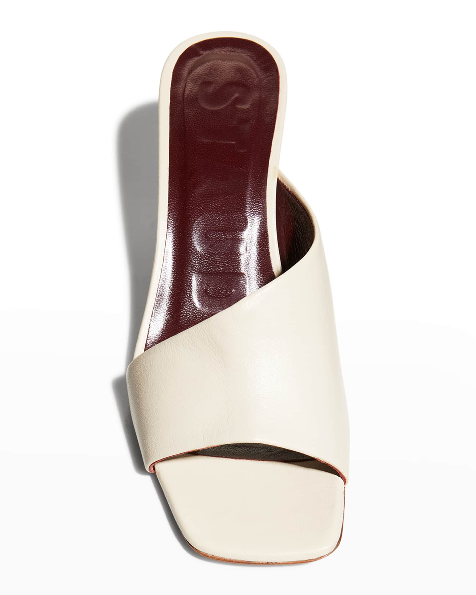 Staud Nevil Asymmetrical Mule Sandals | Neiman Marcus