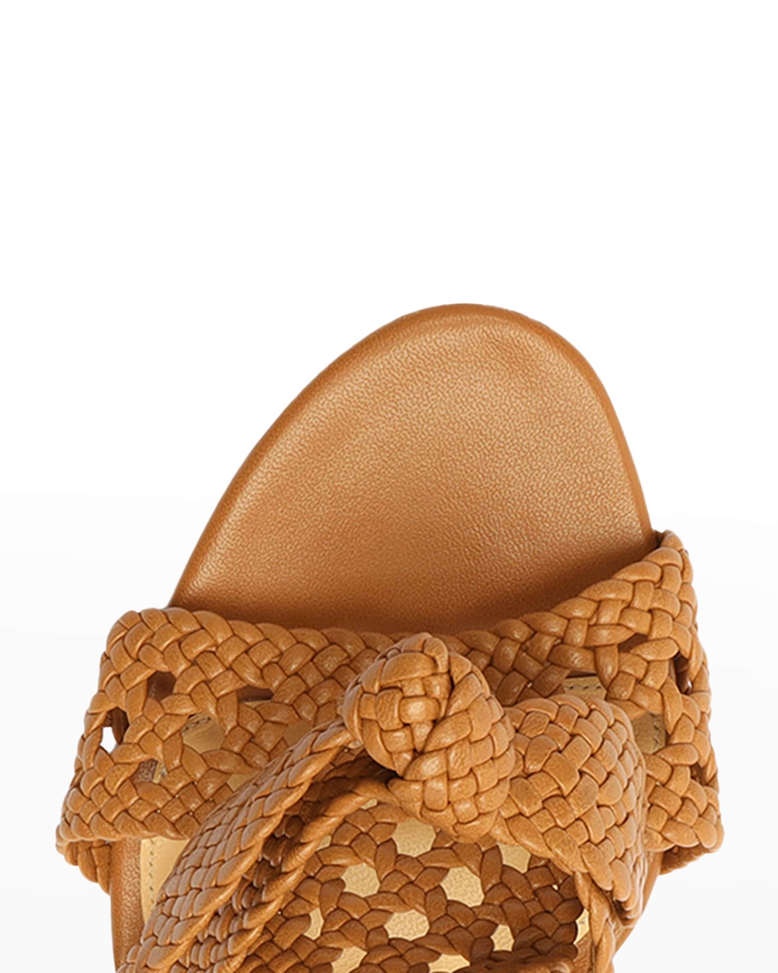 Alexandre Birman Clarita Braided Bow Mule Sandals | Neiman Marcus